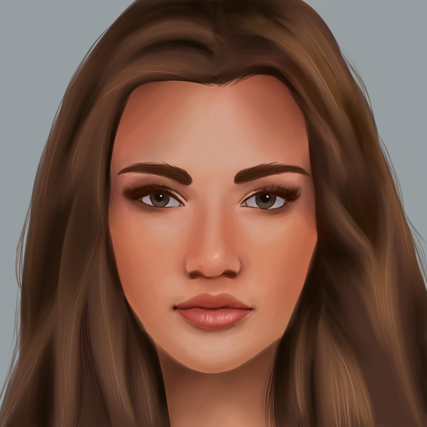 ArtStation - Brown-Haired Woman