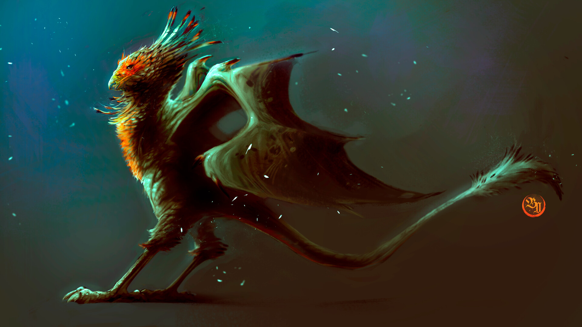 ArtStation - Secretary bird griffon conceptart by BLUE DEMON