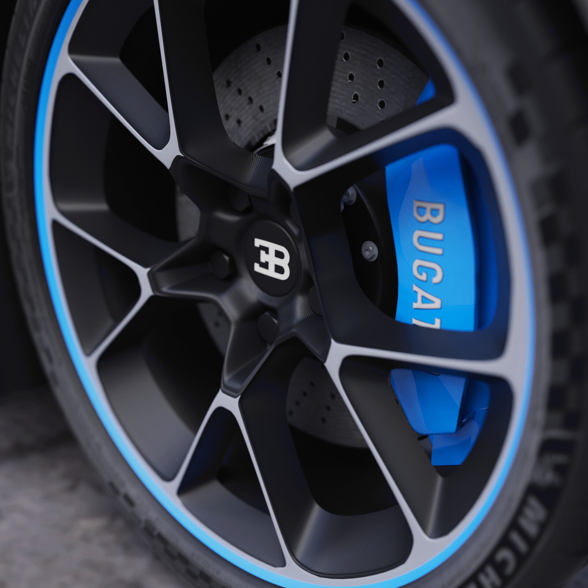 ArtStation - Bugatti chiron Wheel