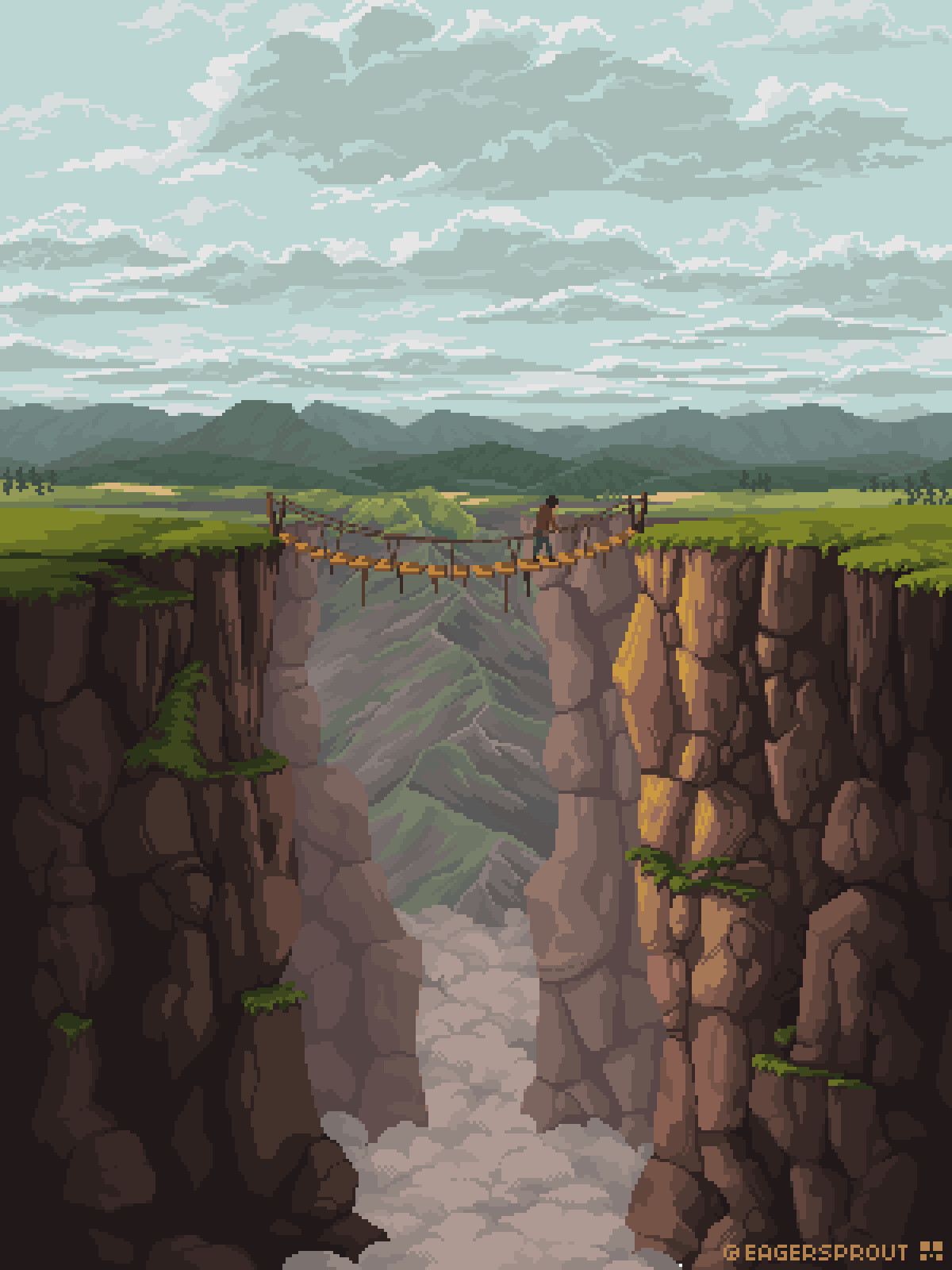 ArtStation - Swinging over the Abyss