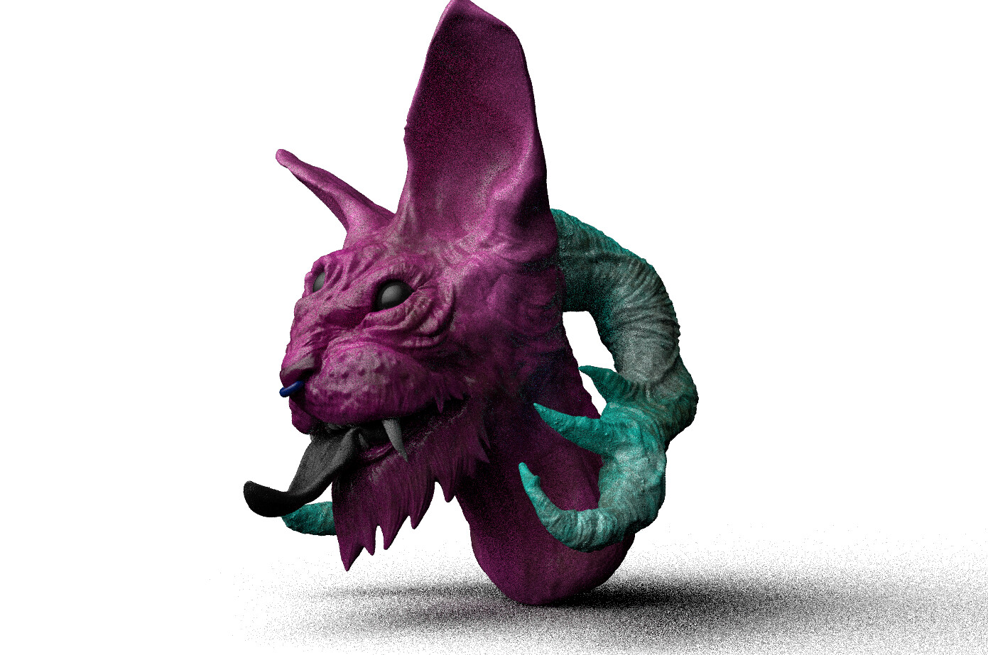 ArtStation - Horned Demon Cat