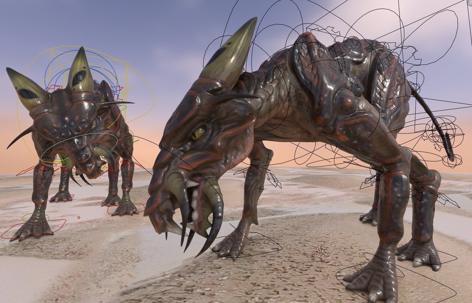 Luca Malisan - The Last Convoy (Desert World) - Jackal/insect creature