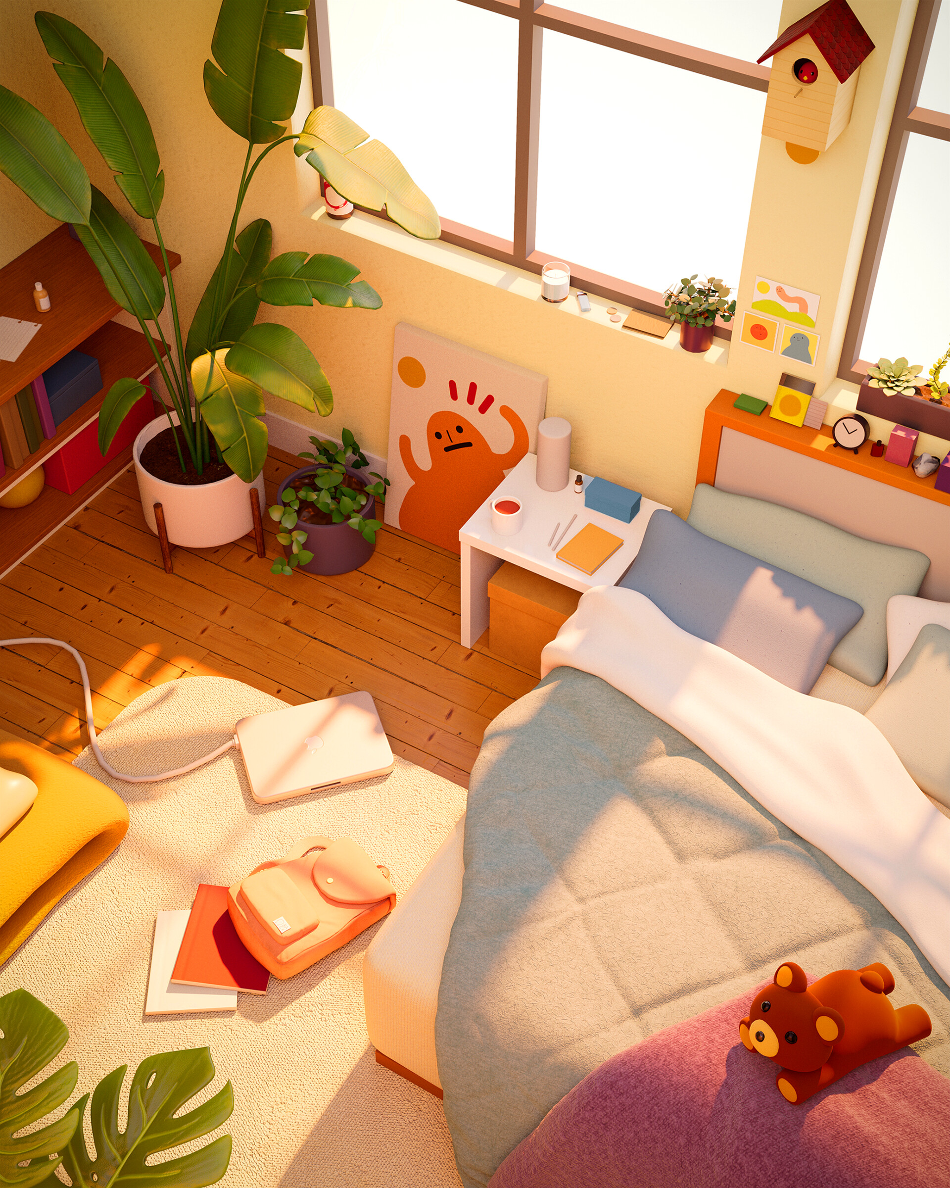 ArtStation - Bedroom without sad person