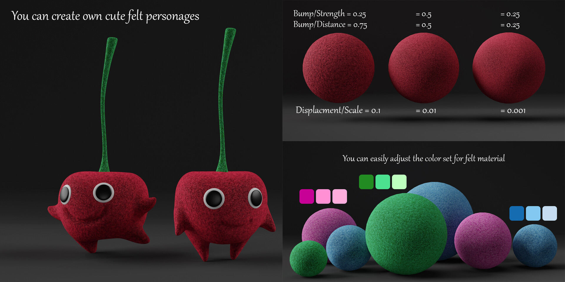 felt texture blender