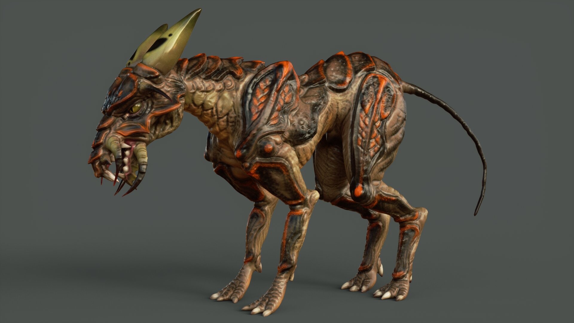 Luca Malisan - The Last Convoy (Desert World) - Jackal/insect creature