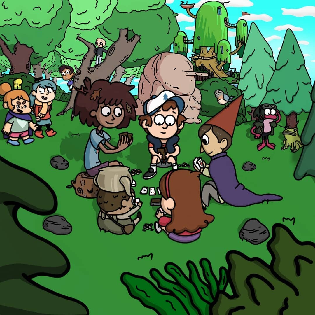 ArtStation - Forest Friends Drawing (2019) (Mobile) (Sketchbook)