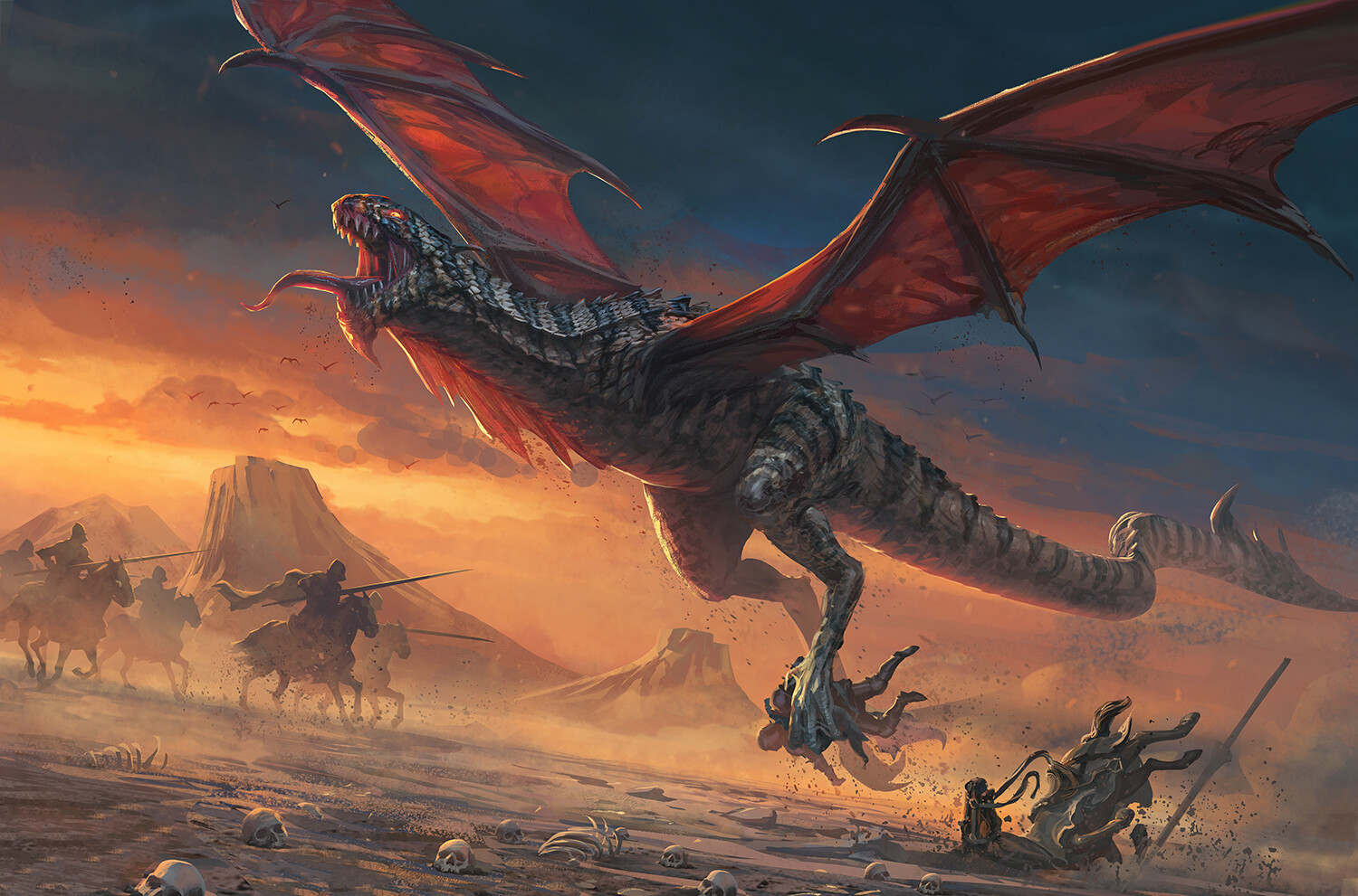 ArtStation - Wyvern from Joan of Arc boardgame by Mythic Games