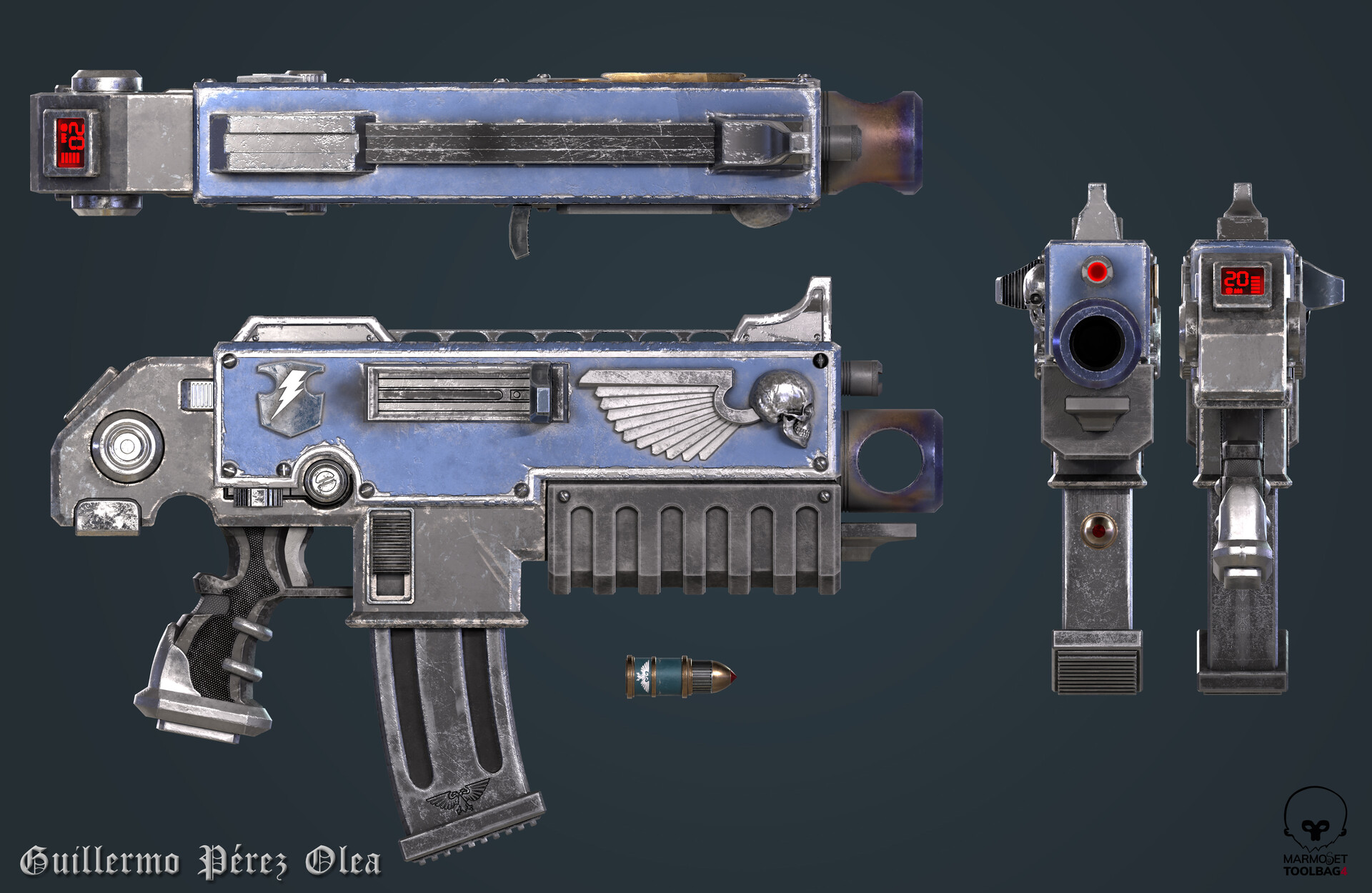 Guillermo Olea Pérez - Storm Wardens Bolter - Warhammer 40k Fan Art