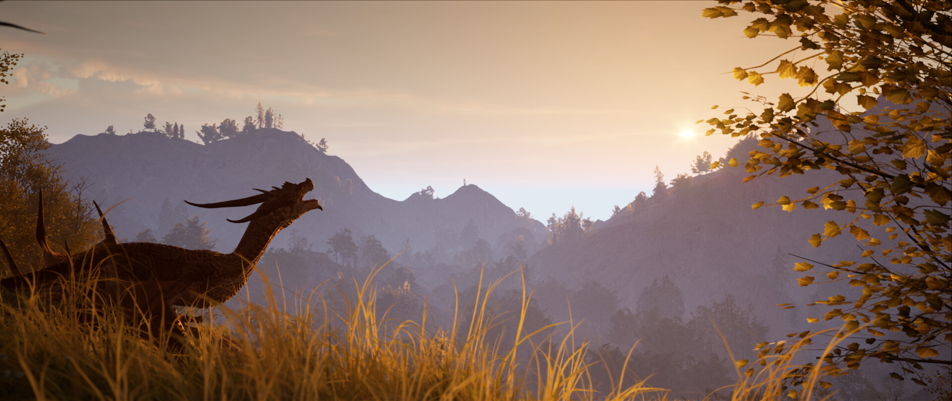 ArtStation - Fantasy dragon scene