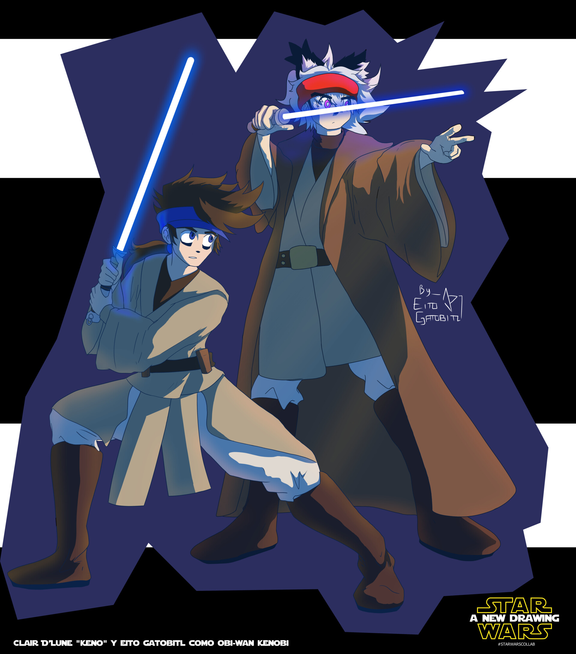 ArtStation - Gato y Keno como Obi-Wan Kenobi (2020)