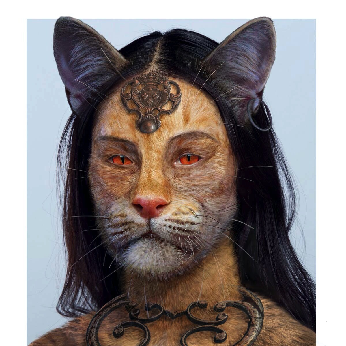ArtStation - Photobash "Human cat"