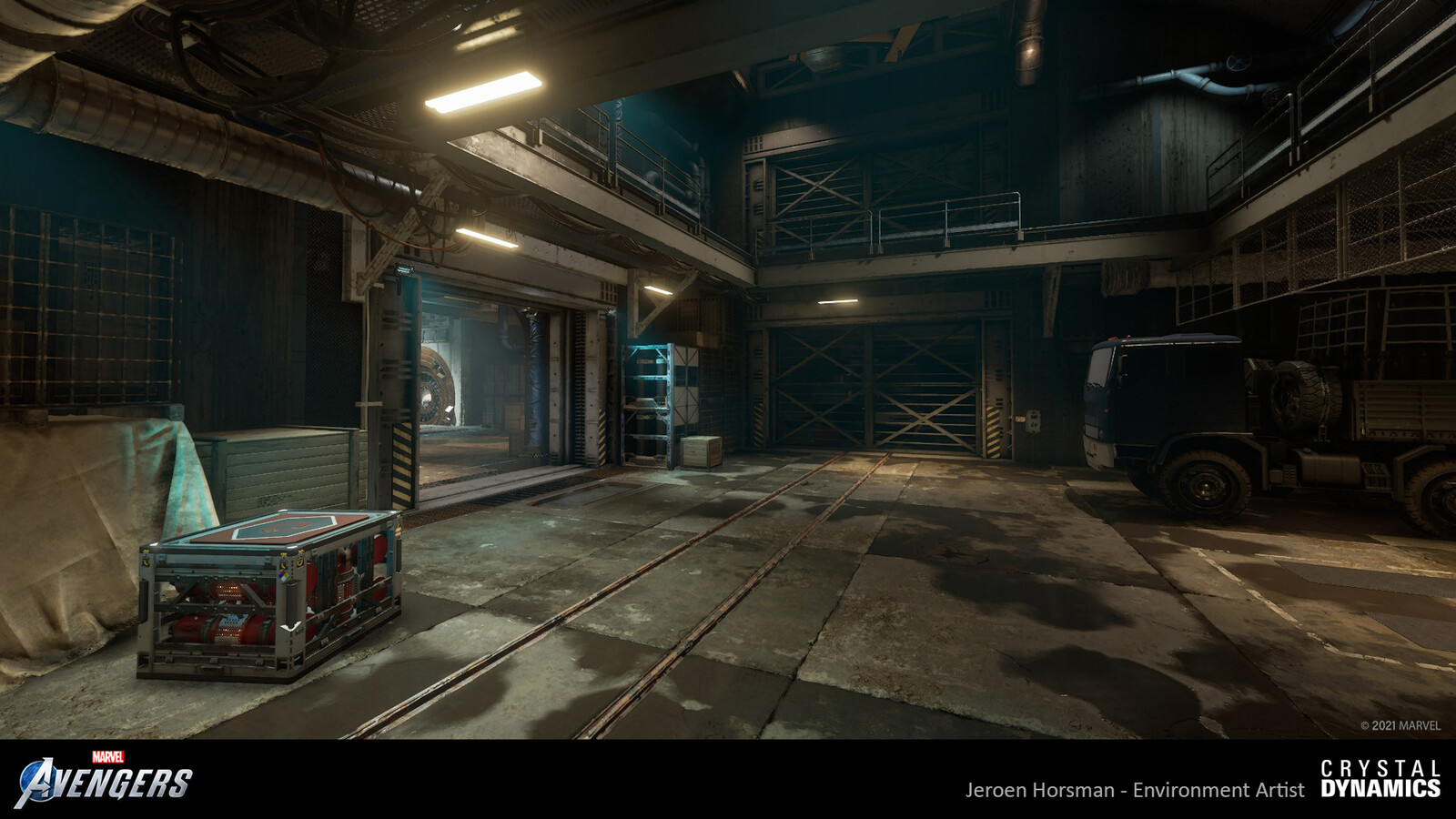 Jeroen Horsman - Marvel's Avengers - Shield bunker and city parking lot