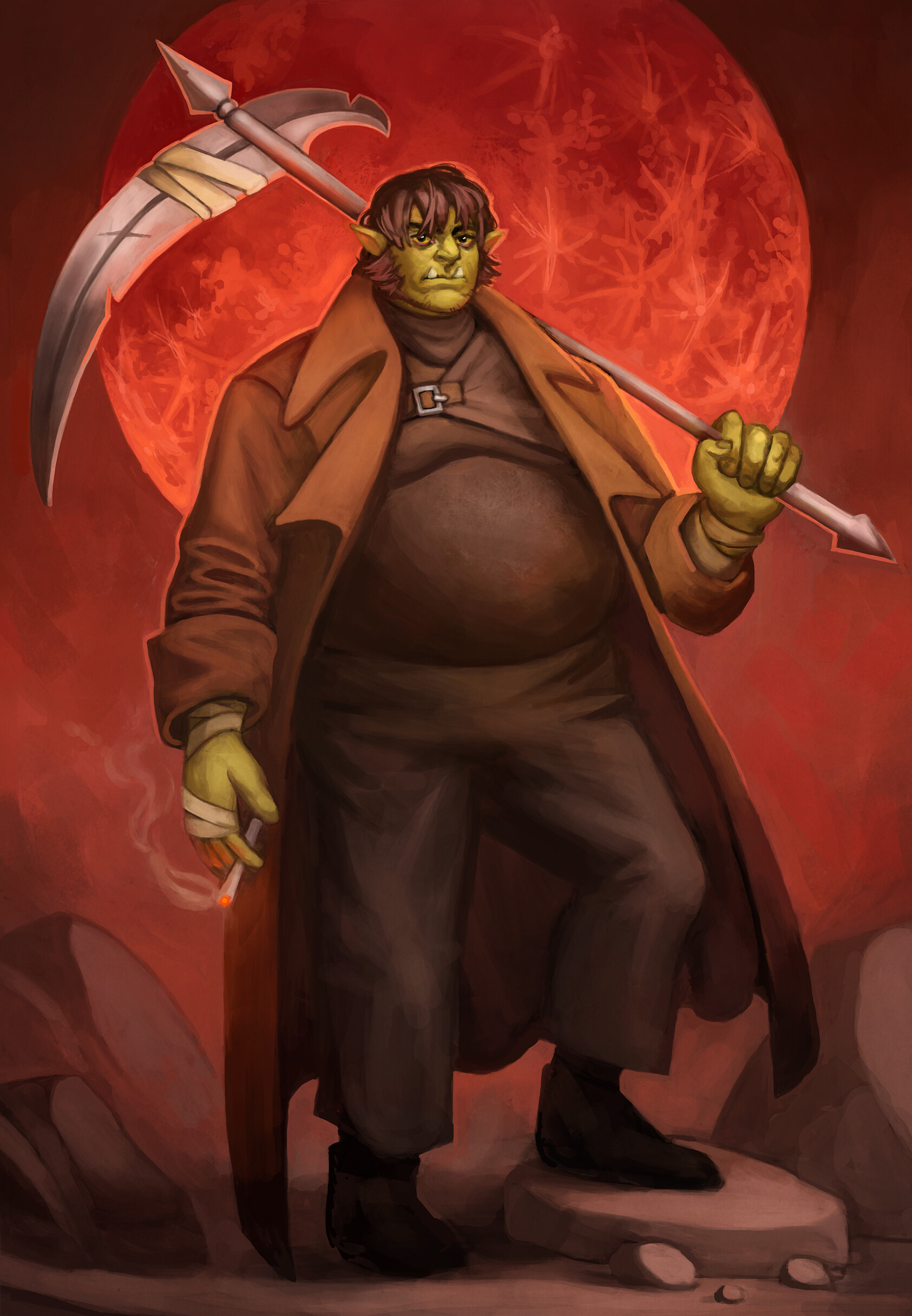 Red Mist Siegemaster by Justine Cruz : ImaginaryOrcs