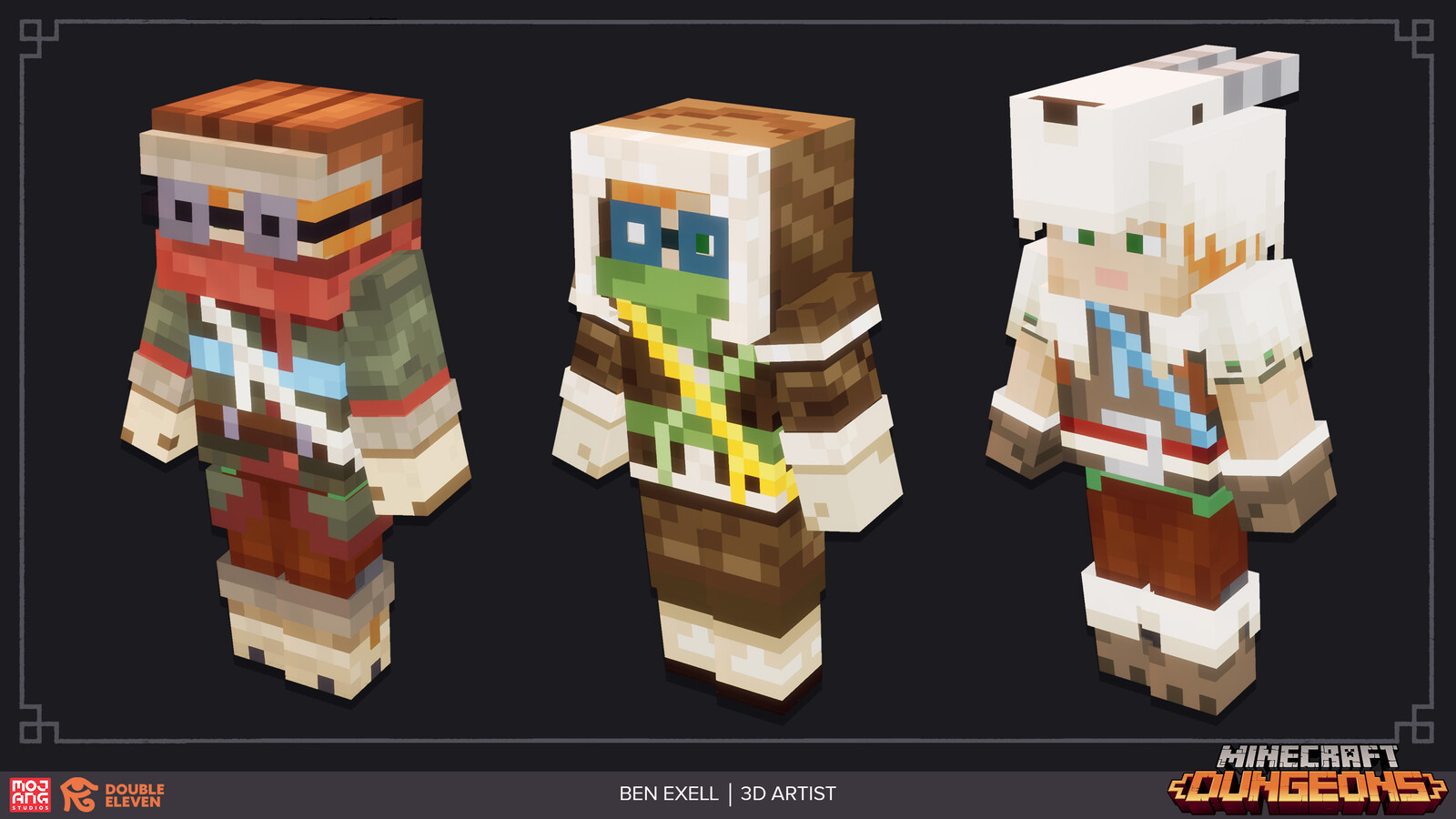 Ben Exell - Minecraft Dungeons DLC Armour, Skins & Items