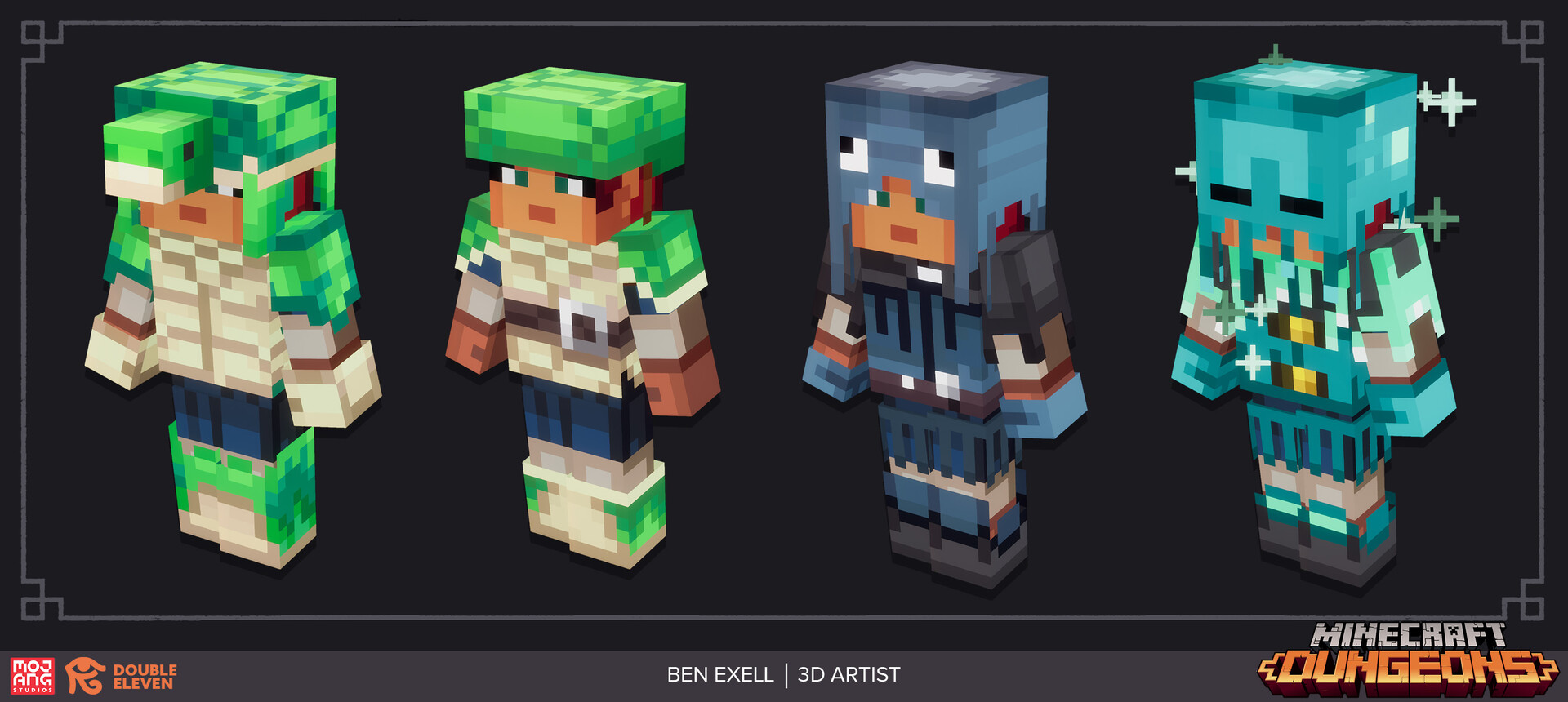 Ben Exell - Minecraft Dungeons DLC Armour, Skins & Items