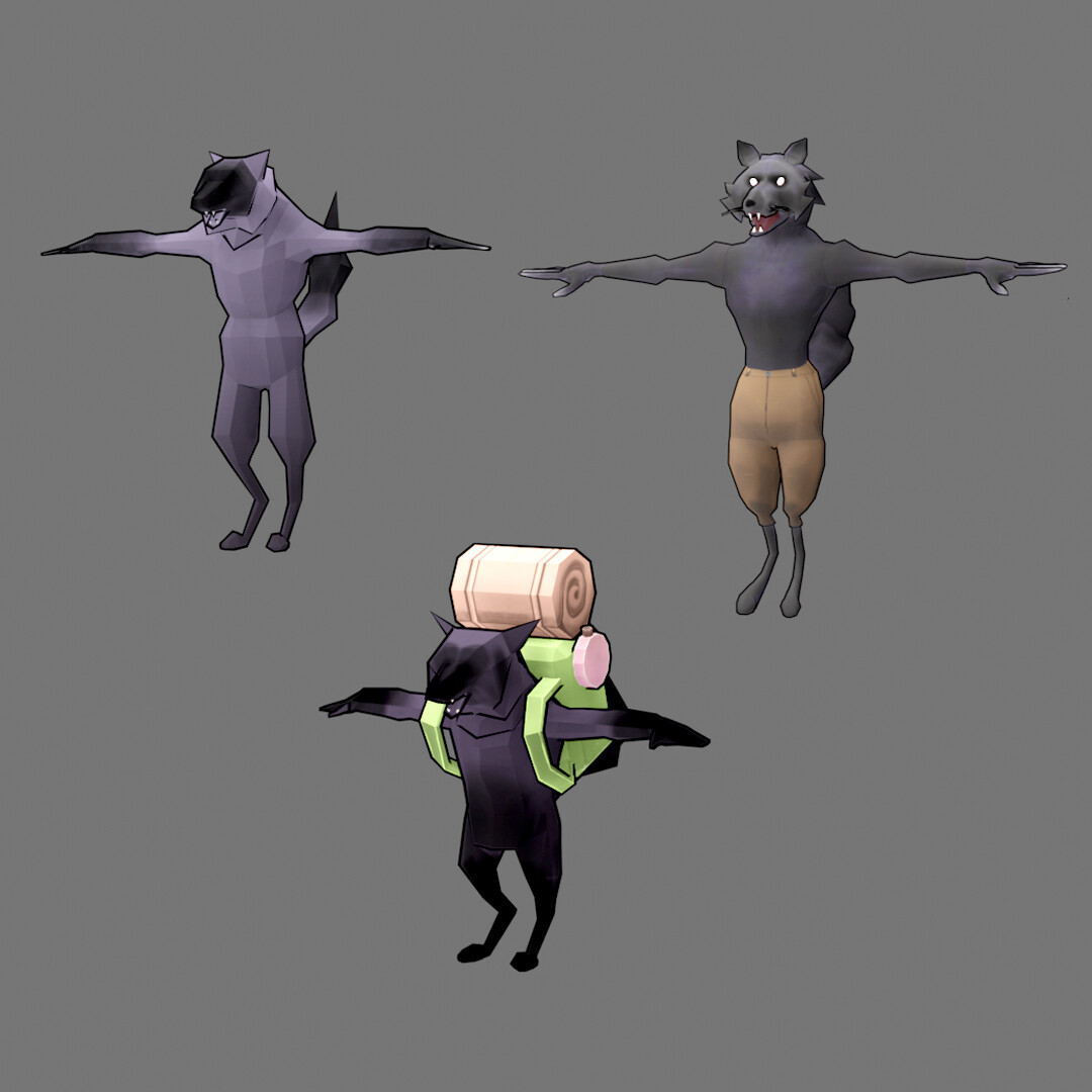 ArtStation - Lobizón - Low Poly Character