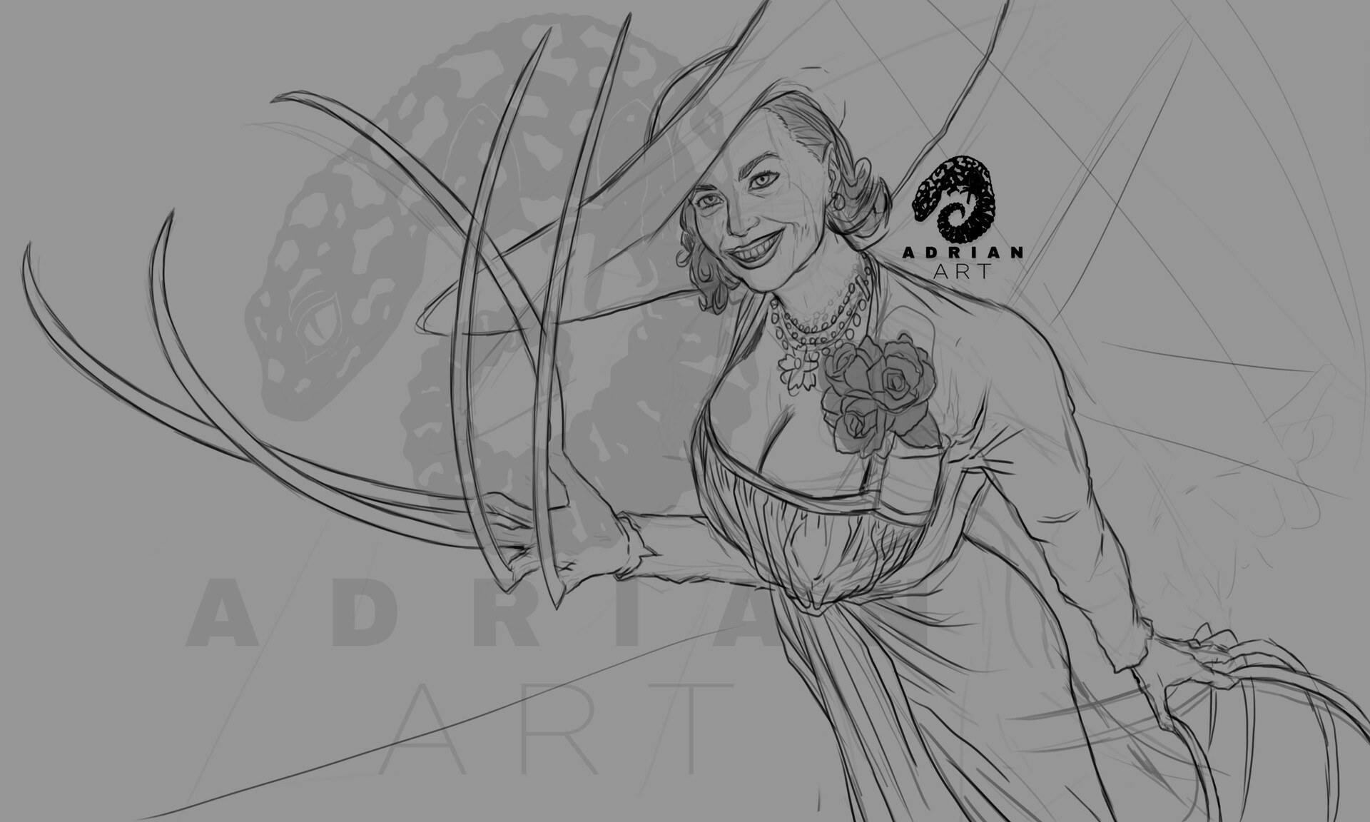 resident evil village coloring pages