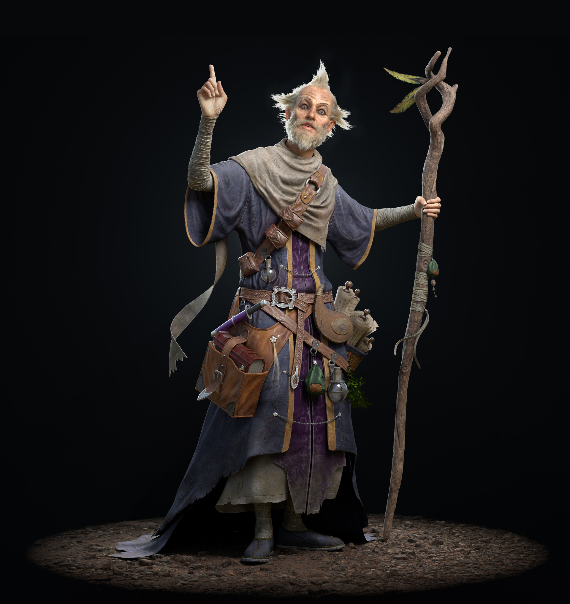 ArtStation - Old man practice