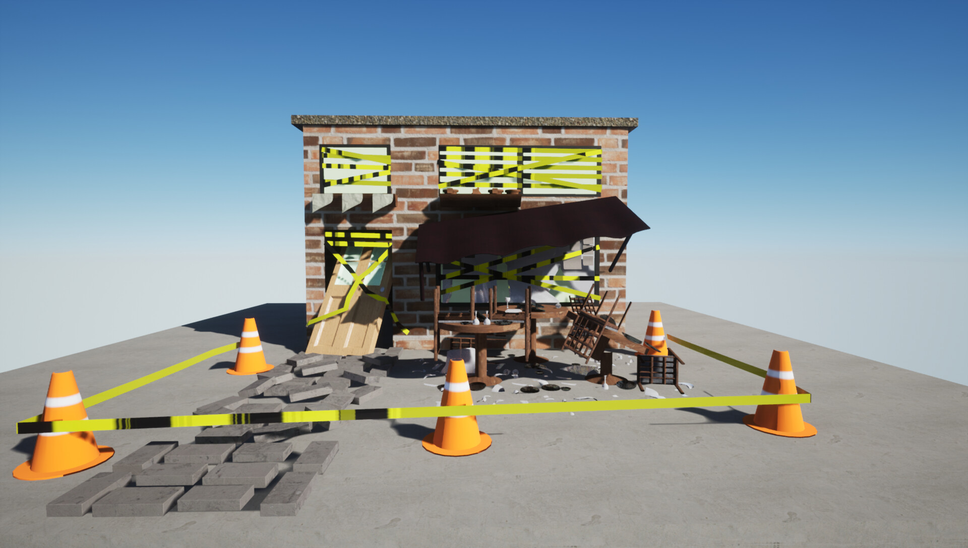 ArtStation - Cafe Crime Scene