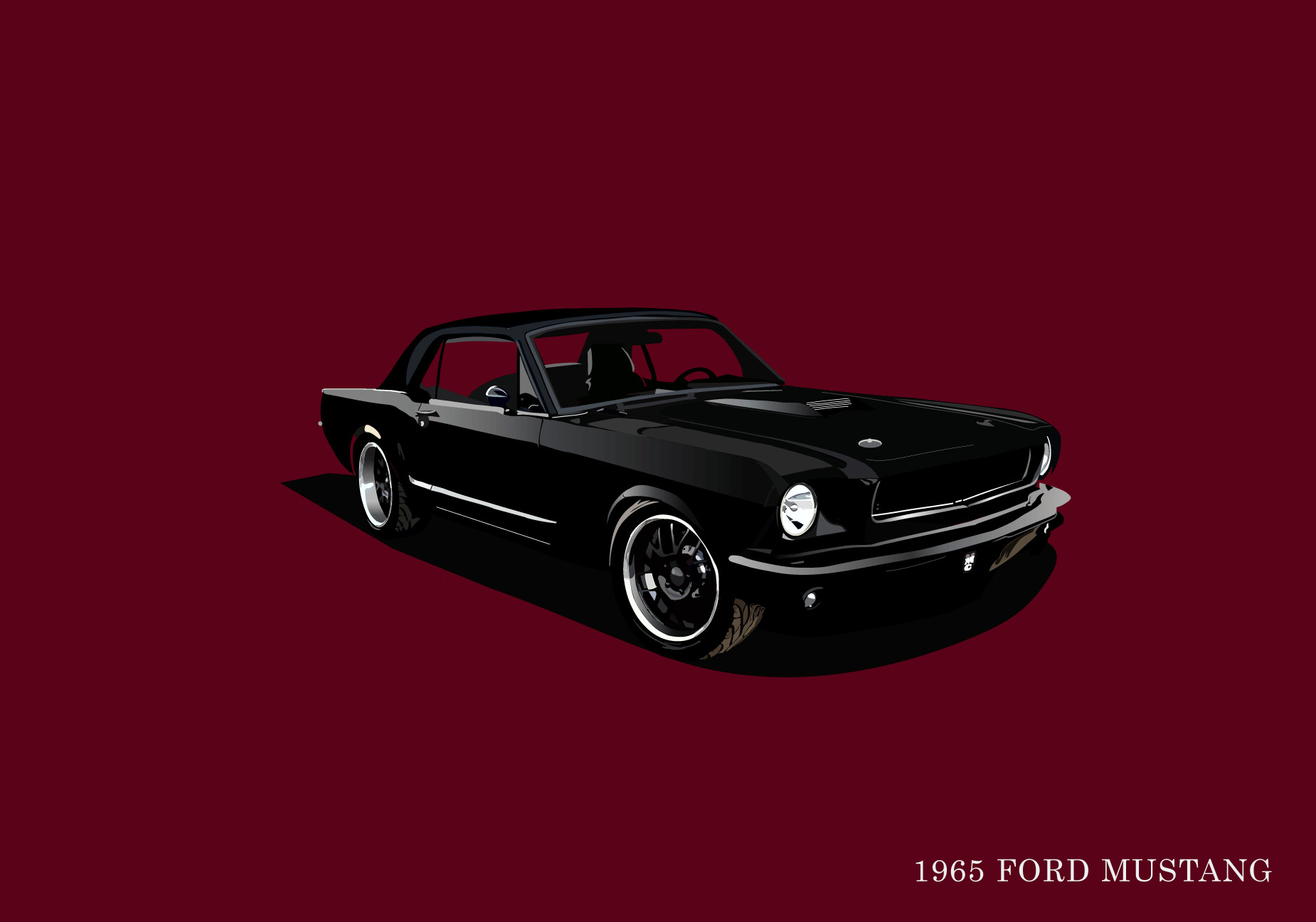 ArtStation - 1965 Mustang and Logo Art