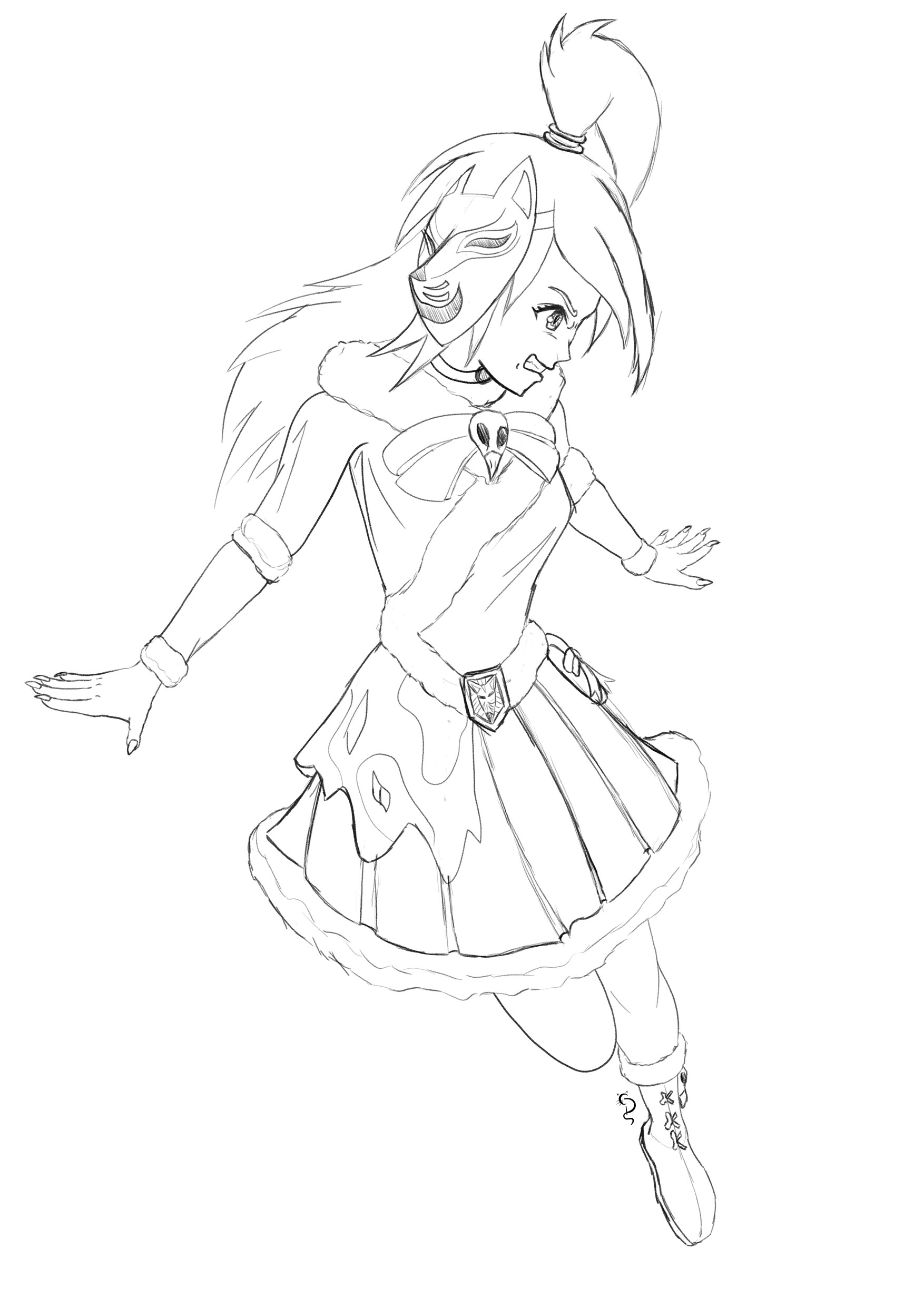 magical girl coloring pages