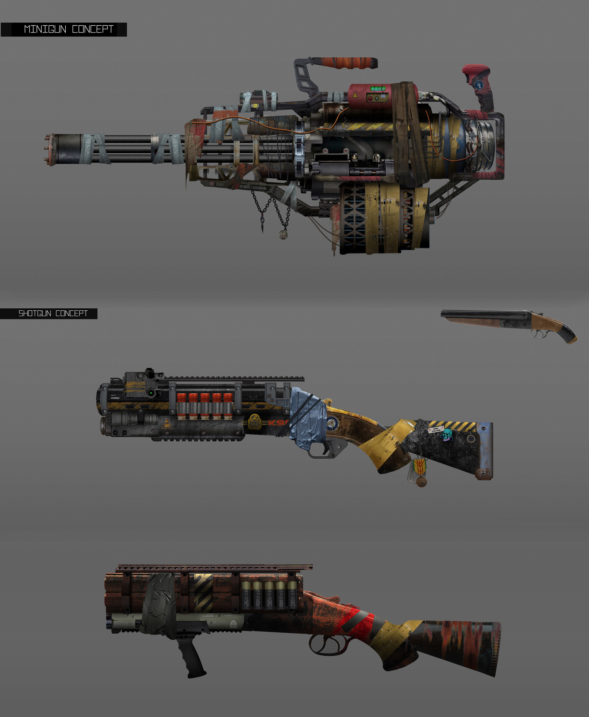 ArtStation - Wasteland style gun concepts