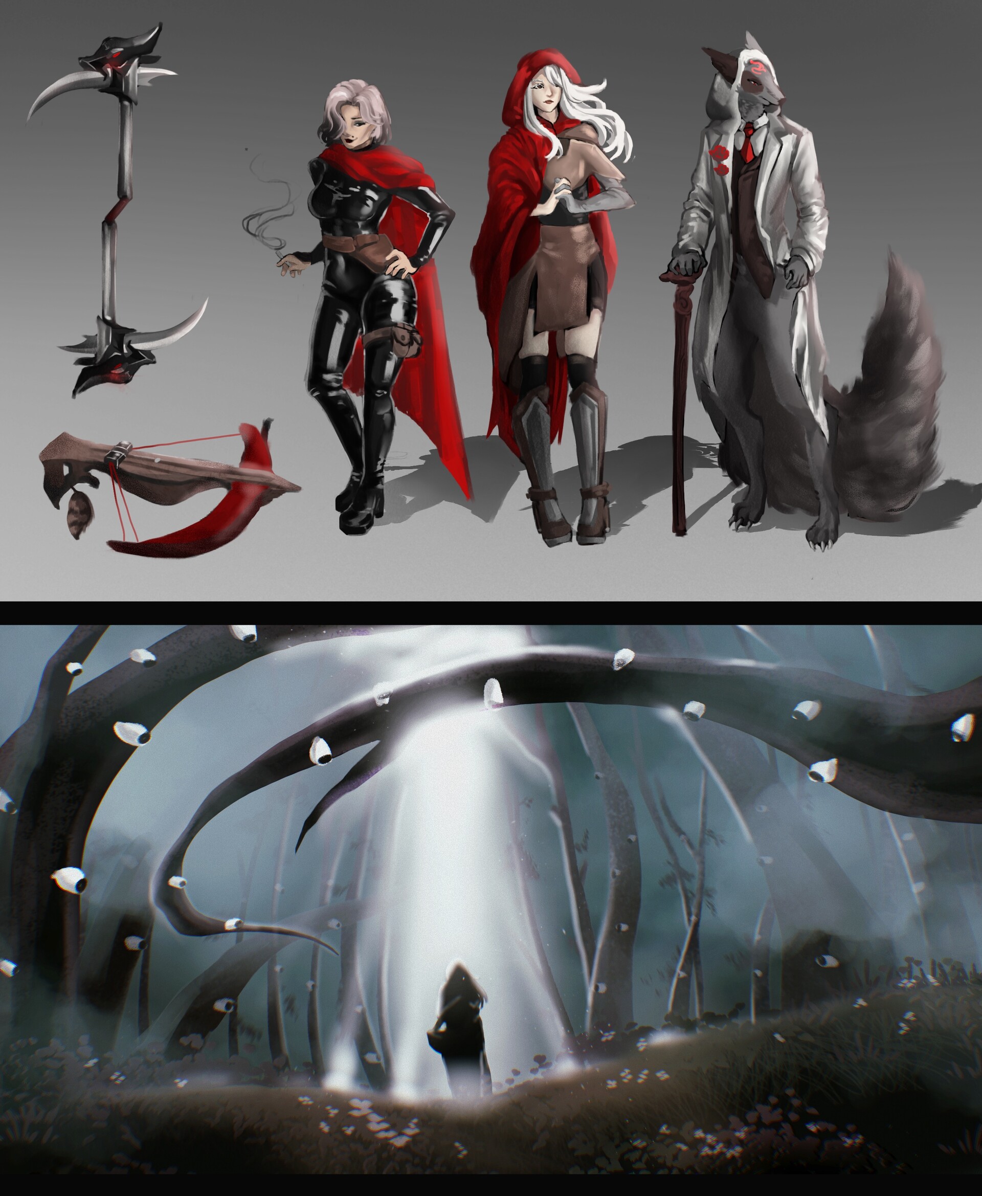 ArtStation - Badass Little Red Riding Hood