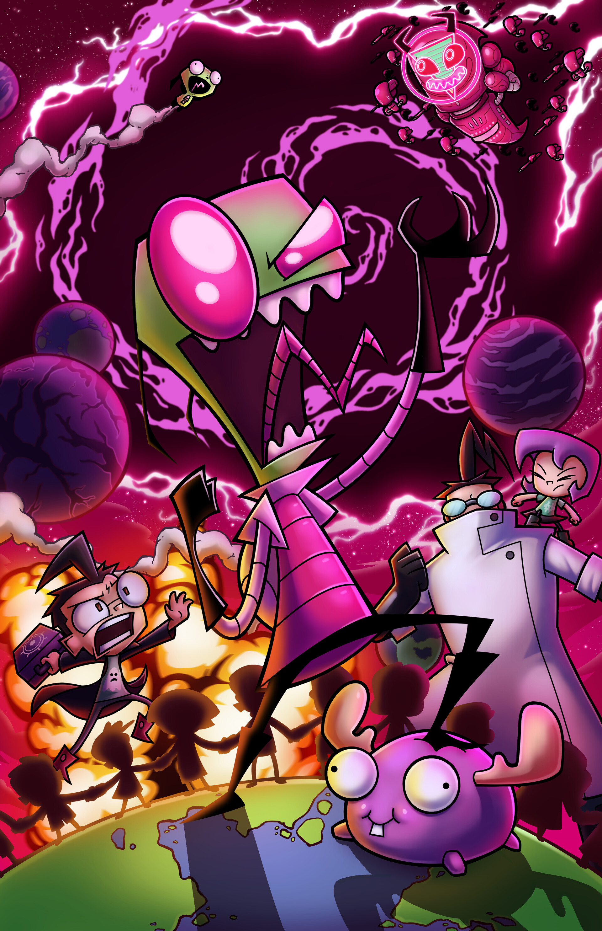 Heart Shaped Shop Invader Zim Signed Poster