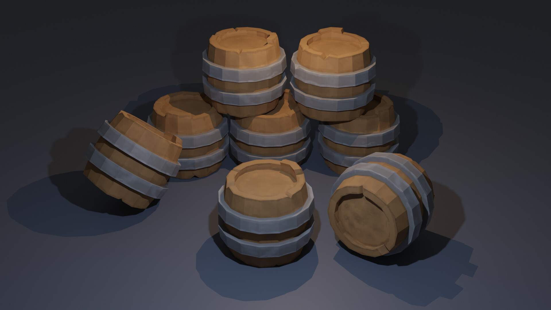 ArtStation - Barrels low poly