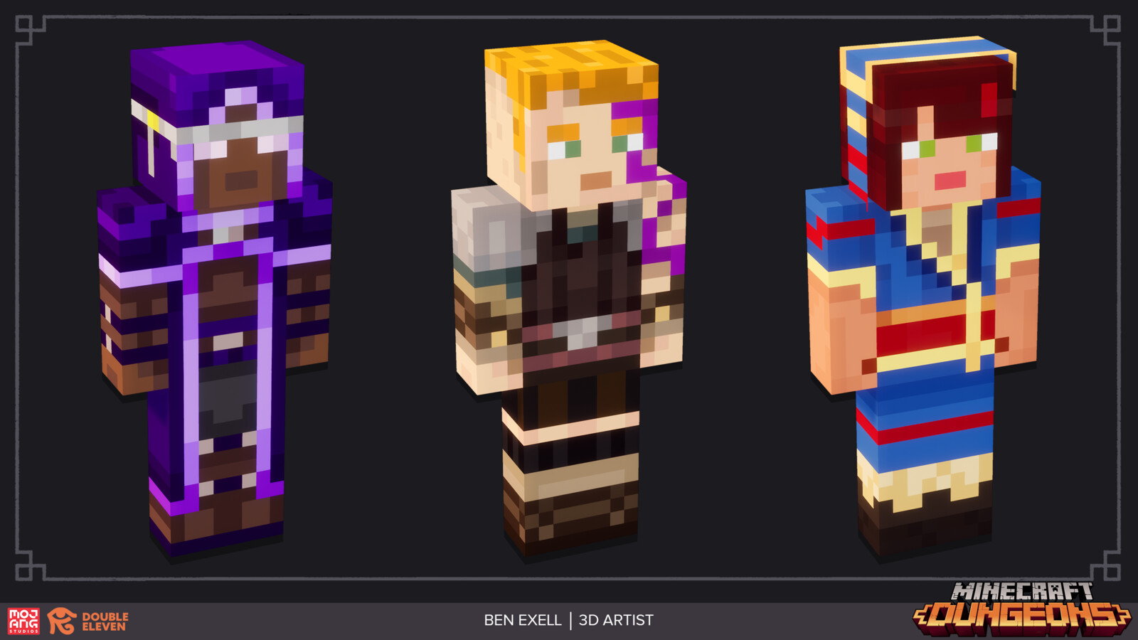 Ben Exell - Minecraft Dungeons DLC Armour, Skins & Items