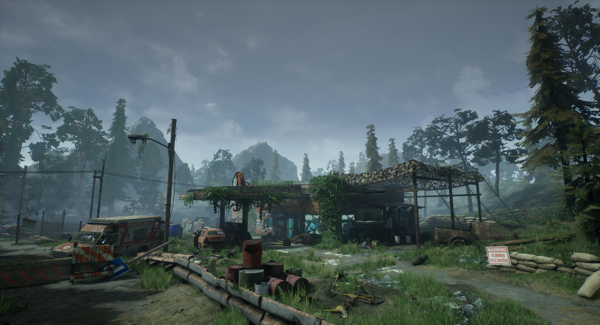 ArtStation - Mountain gas station