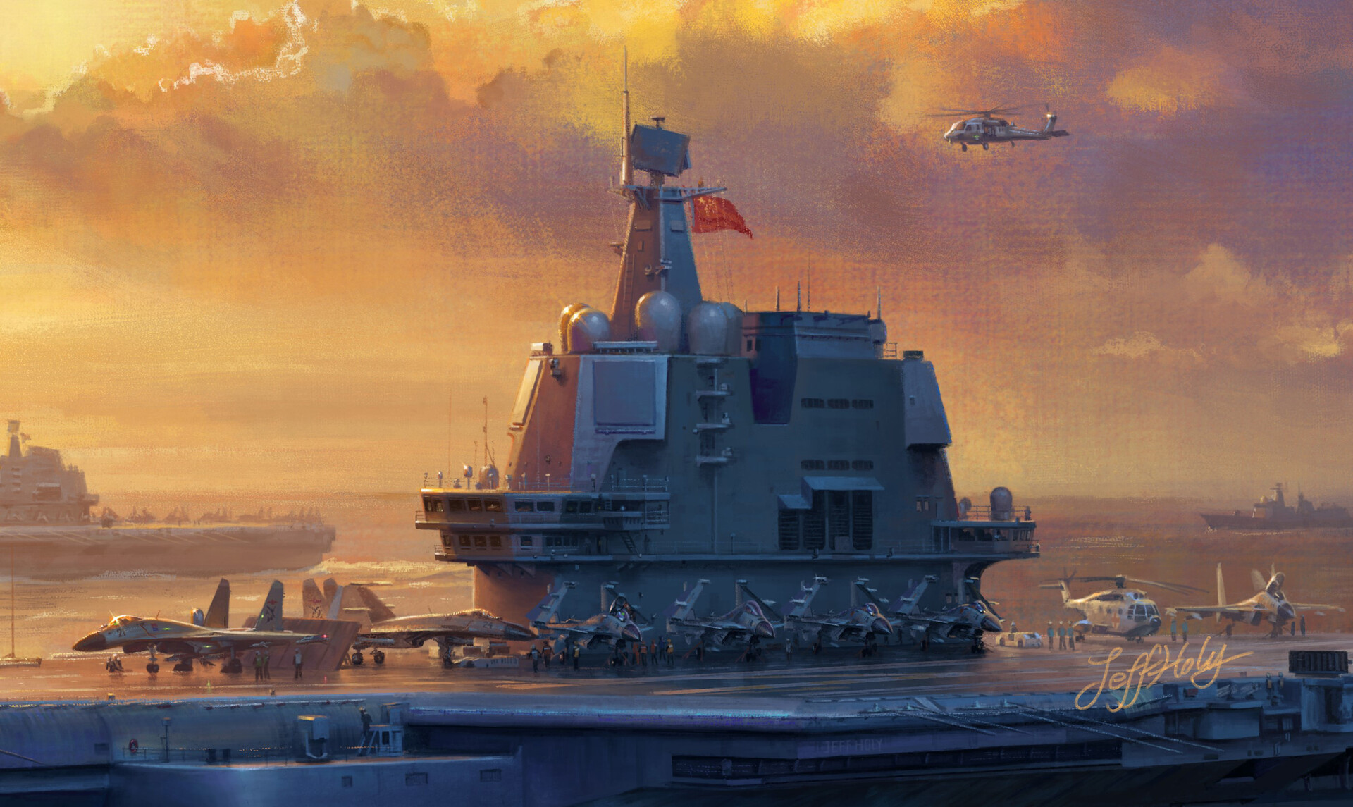jeffholy - PLA Carrier Fleet (#16 Liaoning & #17 Shandong)