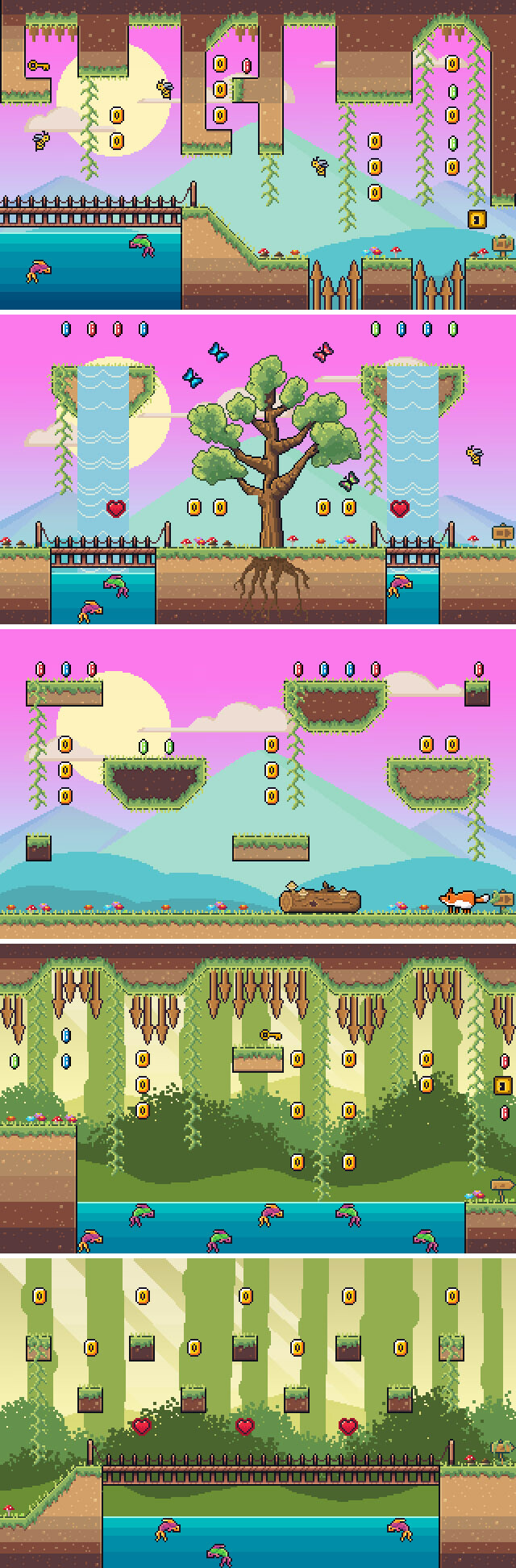 ArtStation - Forest 1 asset for retro games