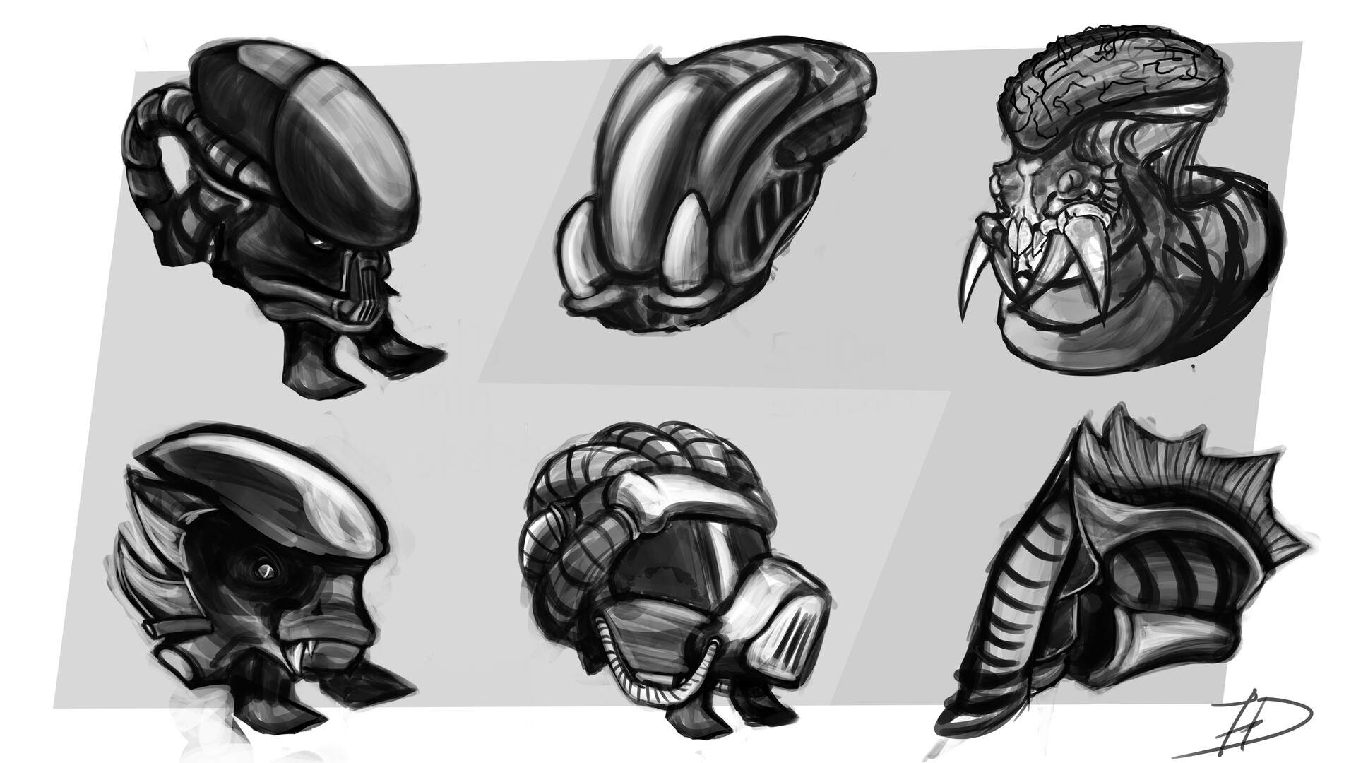 ArtStation - Alien Heads and Helmets