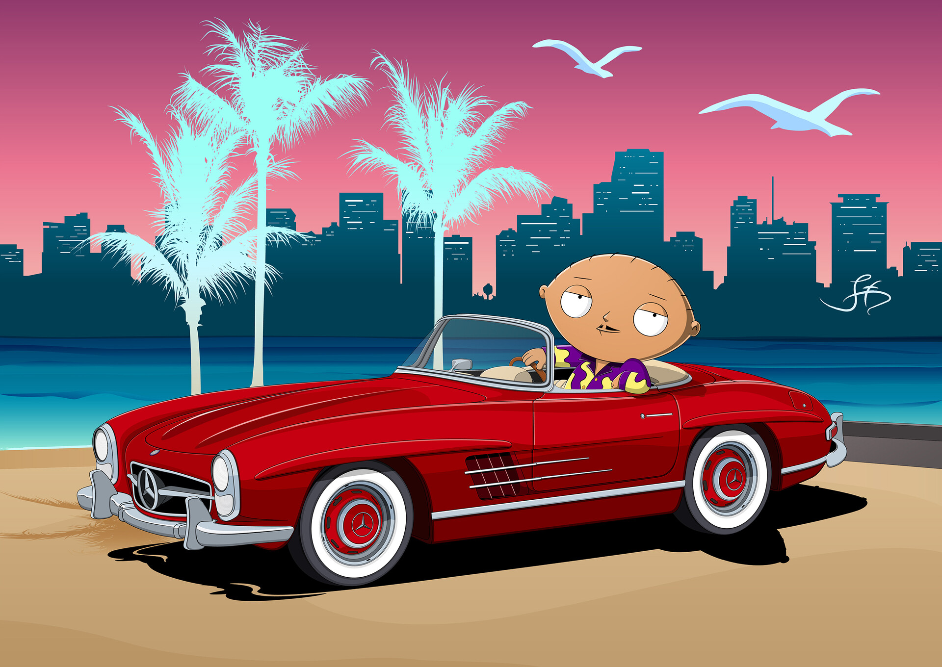 ArtStation - Tanned Stewie [vector art]
