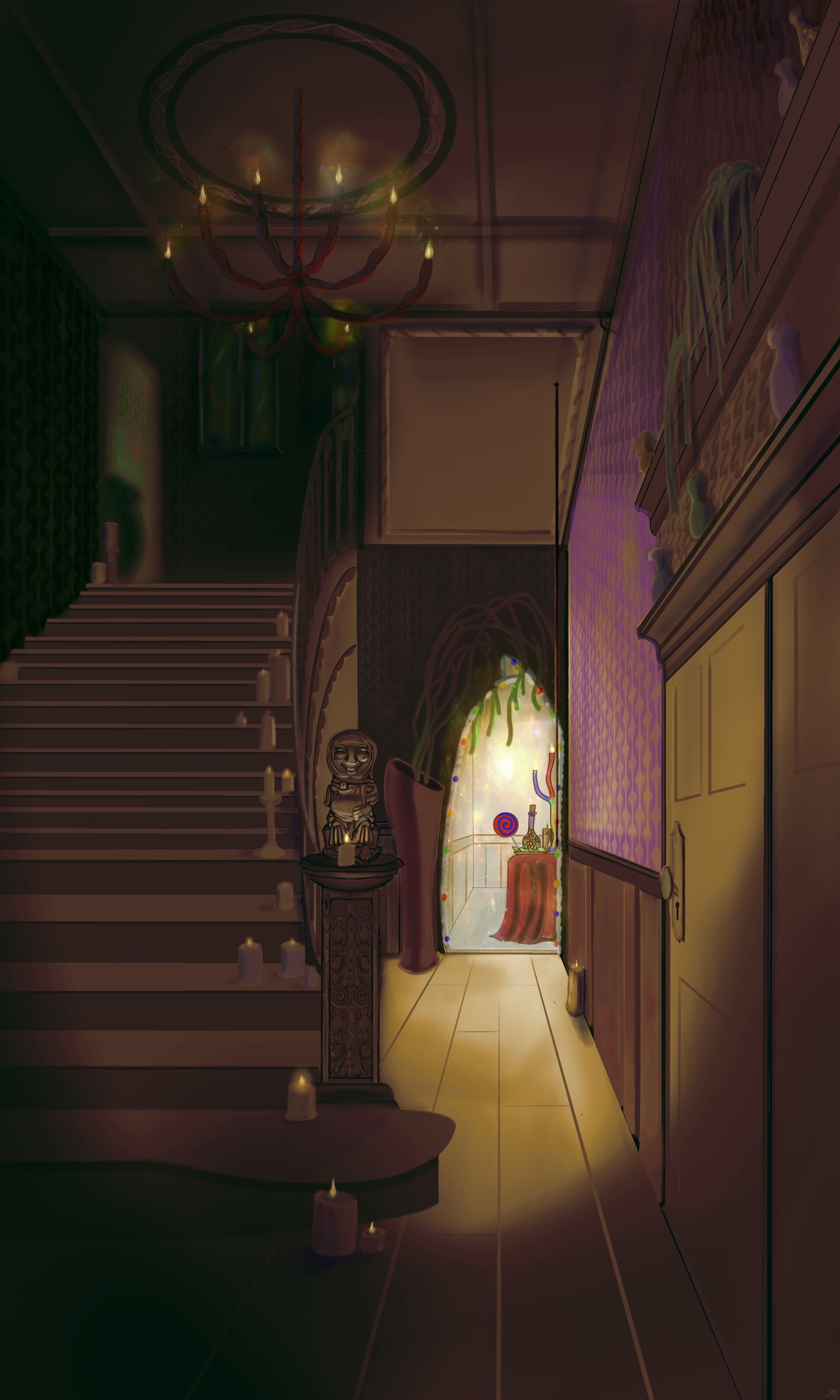 ArtStation - Gingerbread House Interior