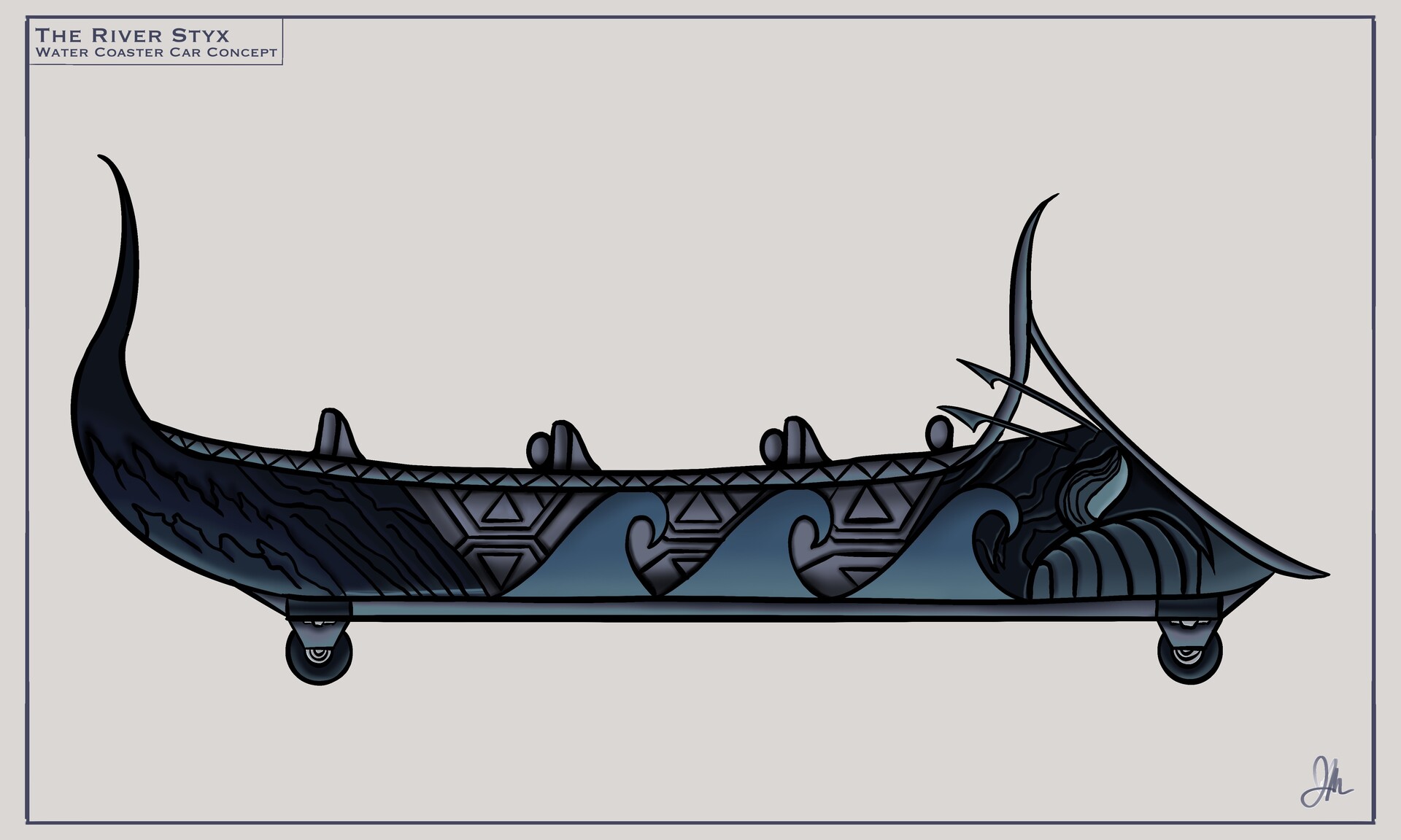 ArtStation - The River Styx Water Coaster Concept Art