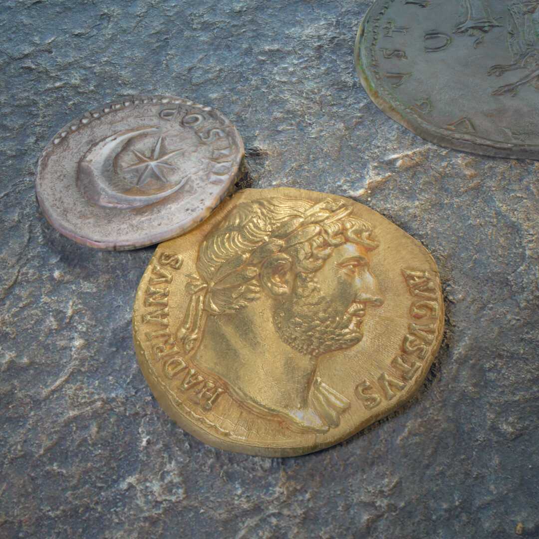 ArtStation - Roman coins minted during the reign of Hadrian