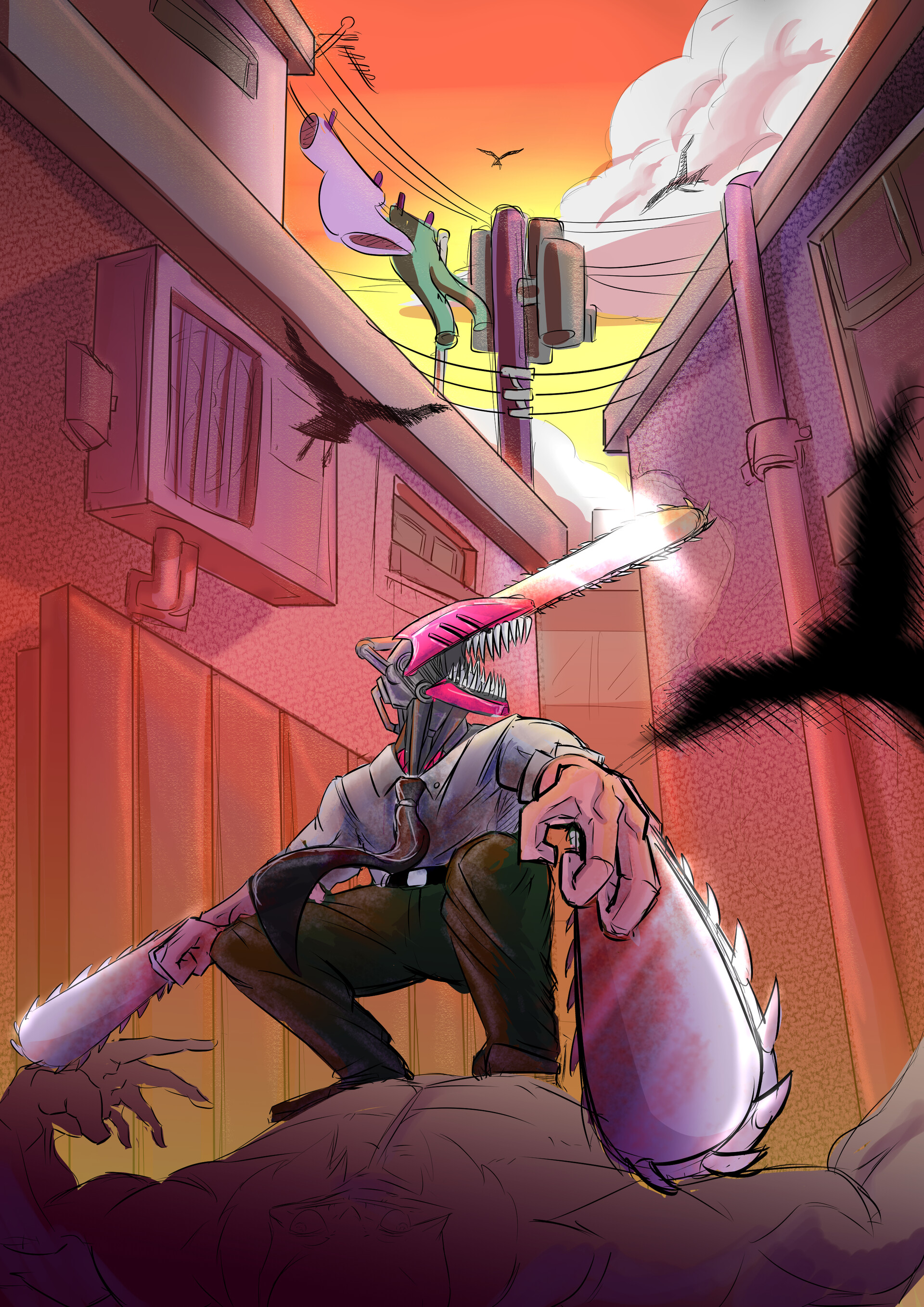 ArtStation - Chainsaw Man Print