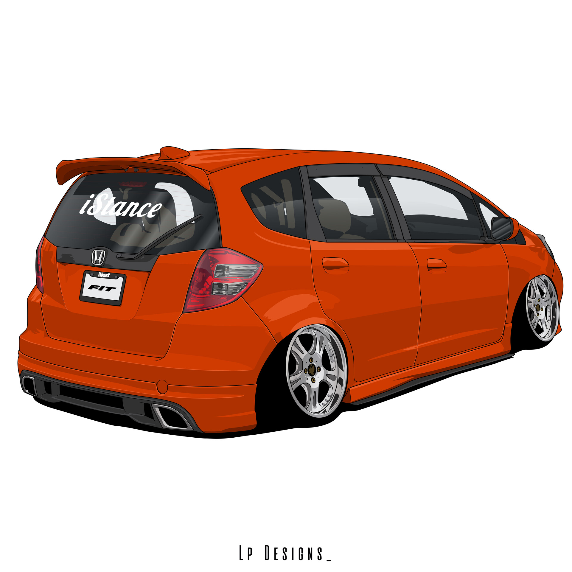 Stanced Honda Fit