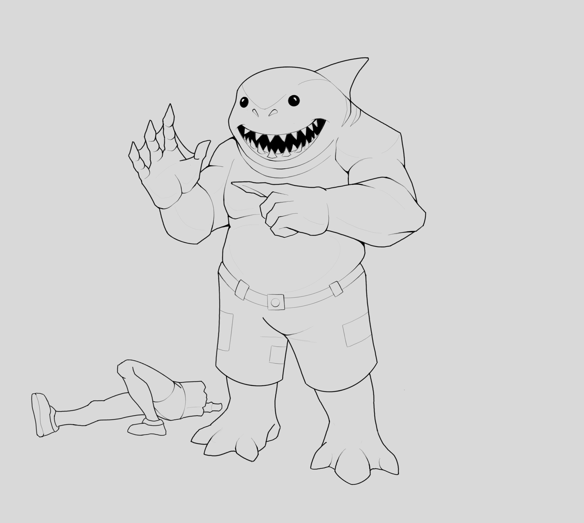 king shark printable coloring pages