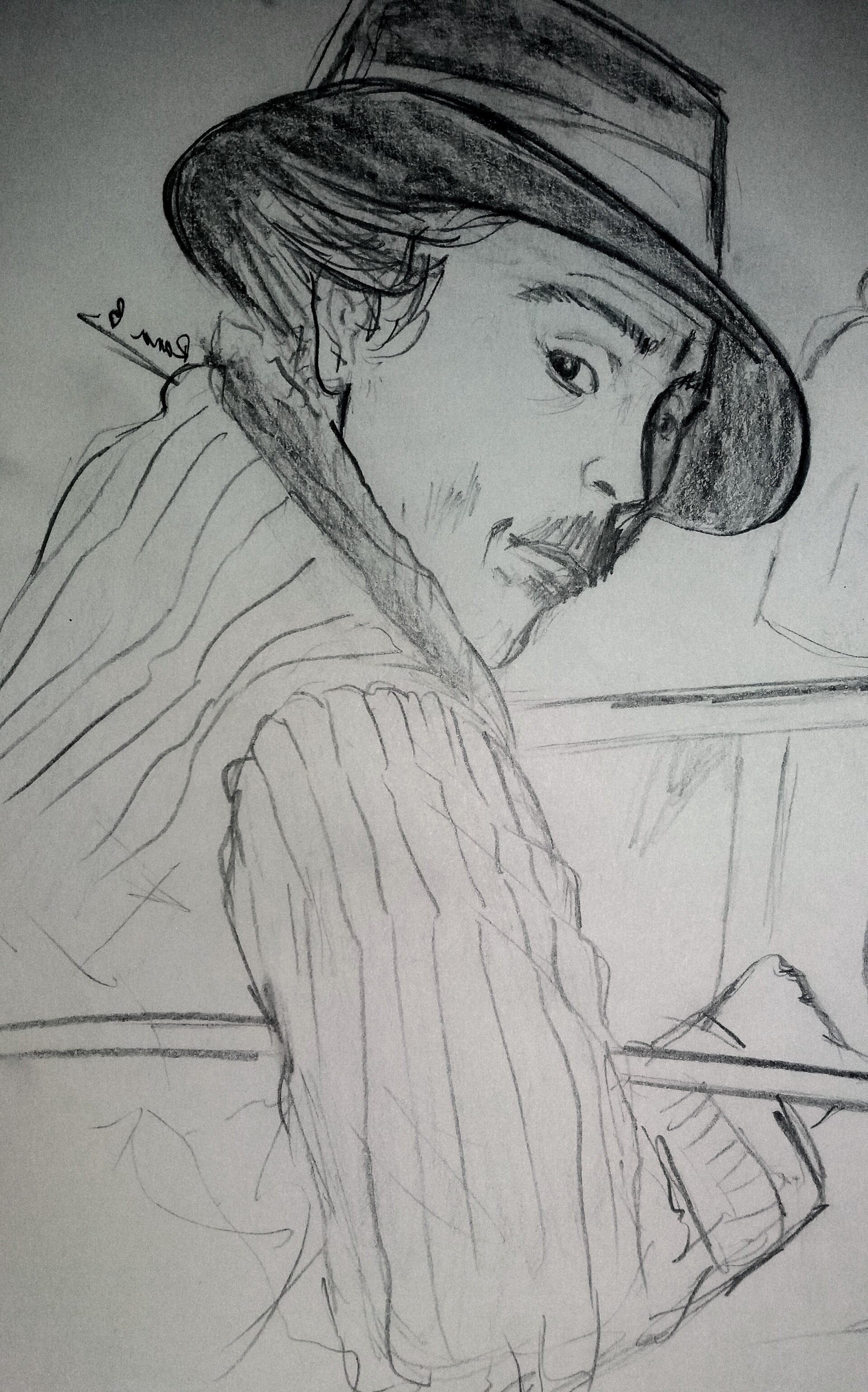 ArtStation - Sherlock Holmes portrait (pencil & paper)