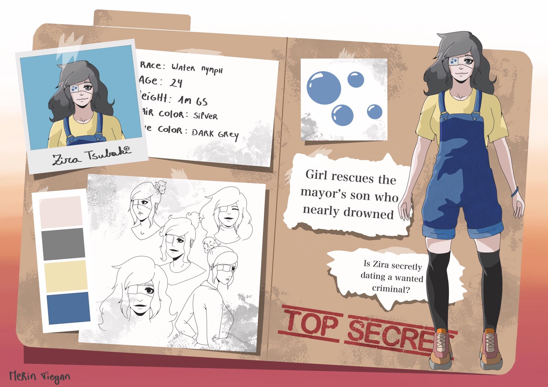 ArtStation - Zira Tsubaki character sheet