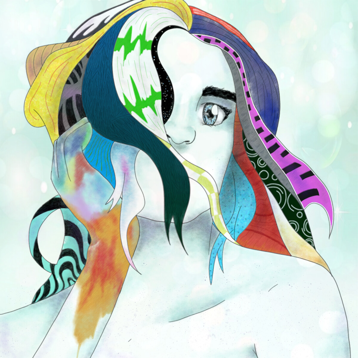 ArtStation - Colorful Girl