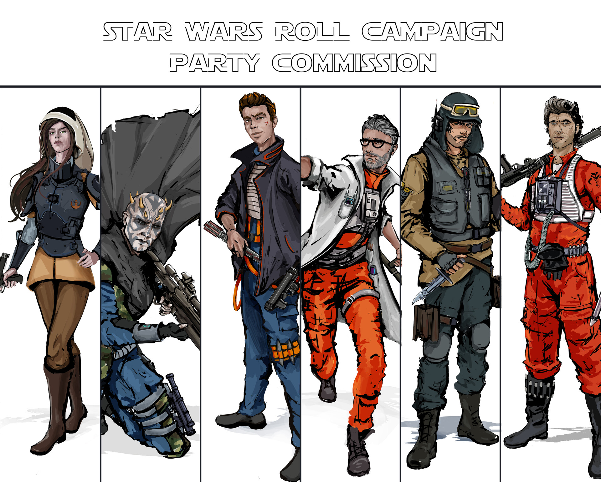 ArtStation - Star Wars Roll Campaign Party Commission