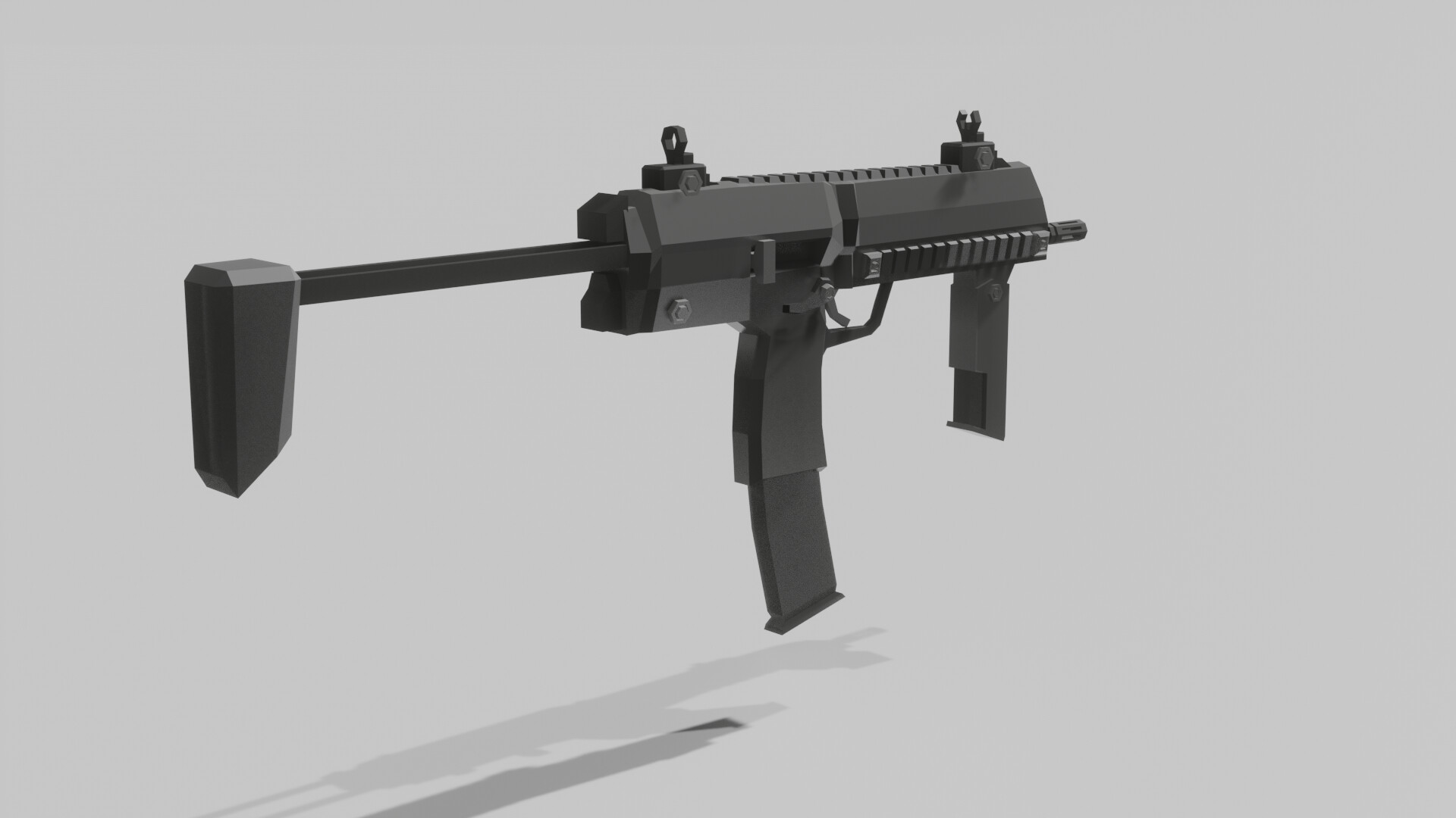 PixelByte - Low Poly SMG