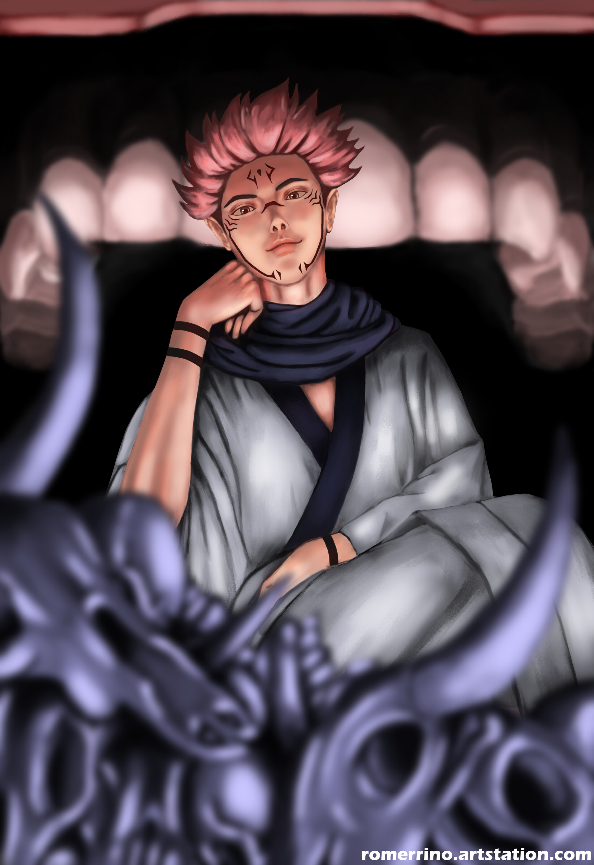 ArtStation - Ryomen Sukuna of Jujutsu Kaisen Fan Art