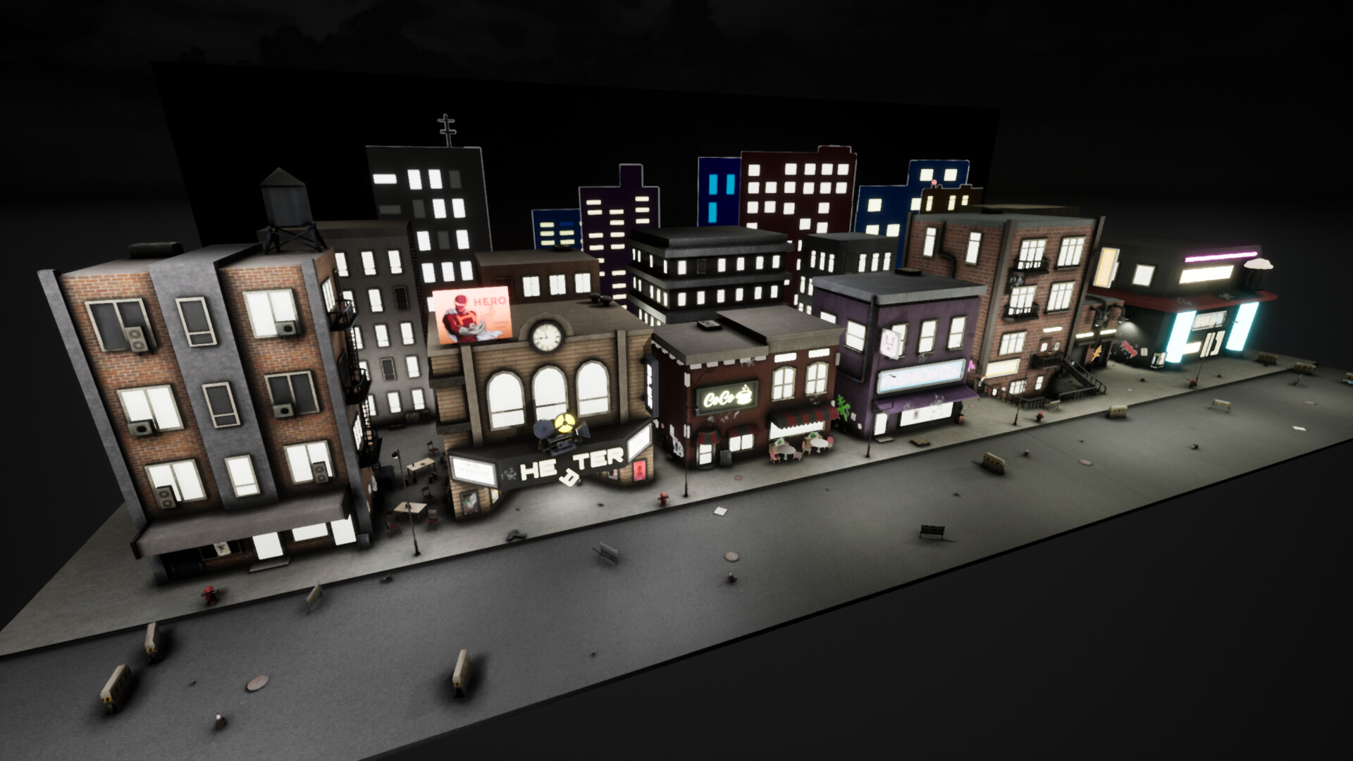 ArtStation - 3D Side Scroller City