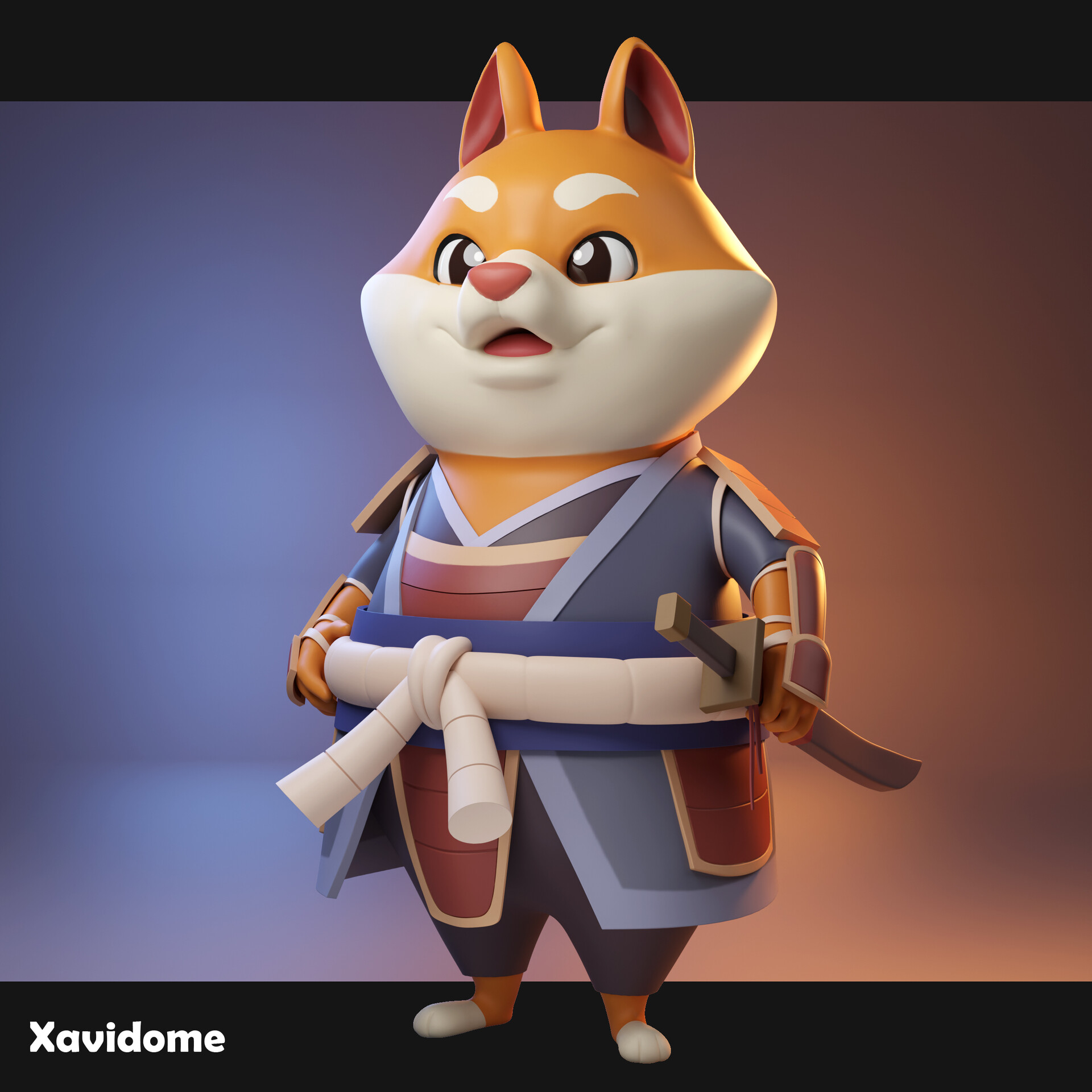 ArtStation - Samurai Shiba Inu