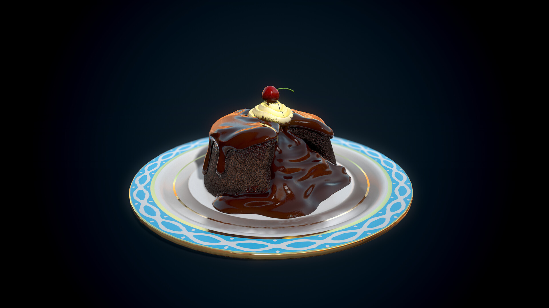 ArtStation - Chocolate Lava Cake
